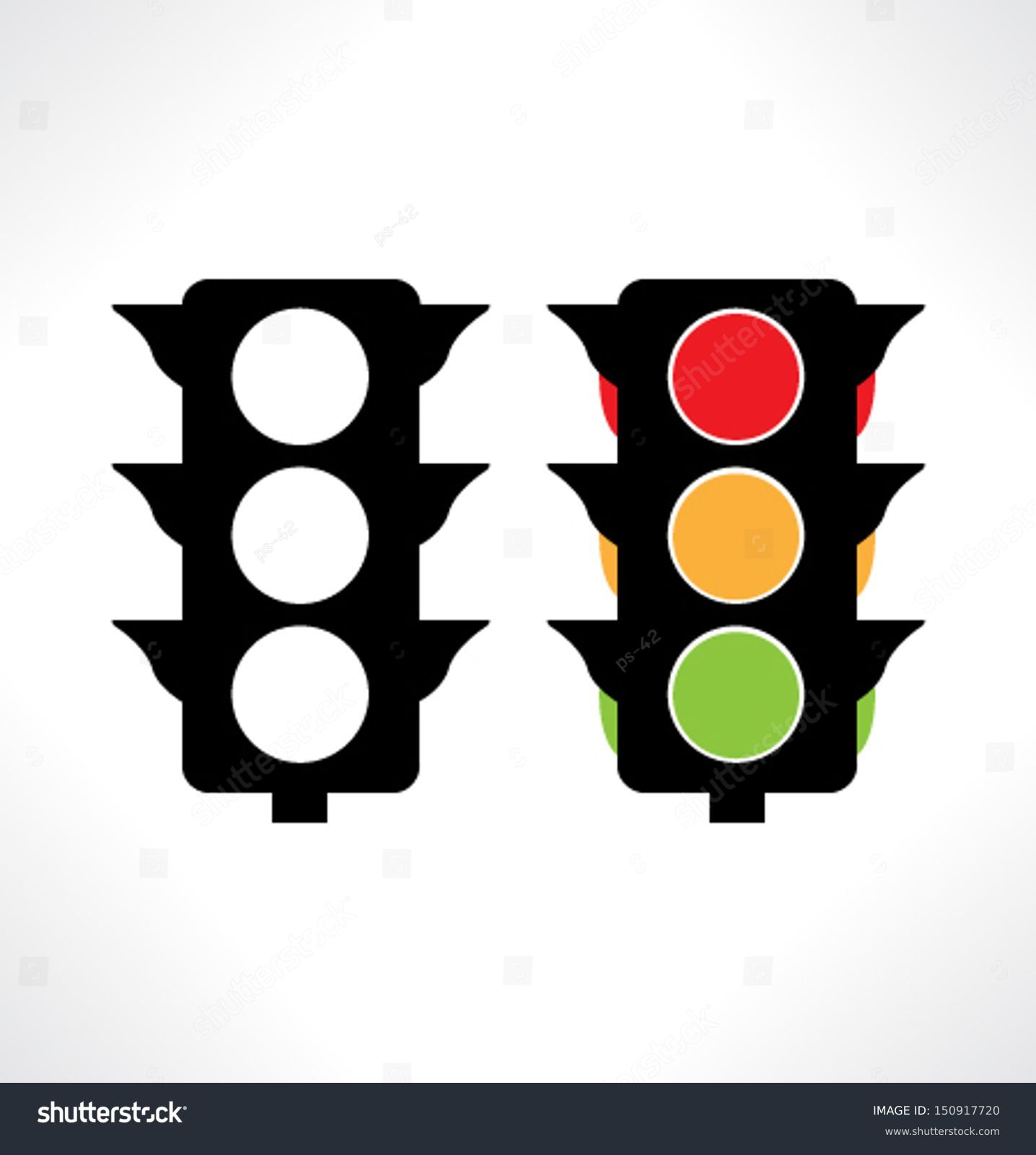 Traffic Light Icons Vector Stock Vector (Royalty Free) 150917720
