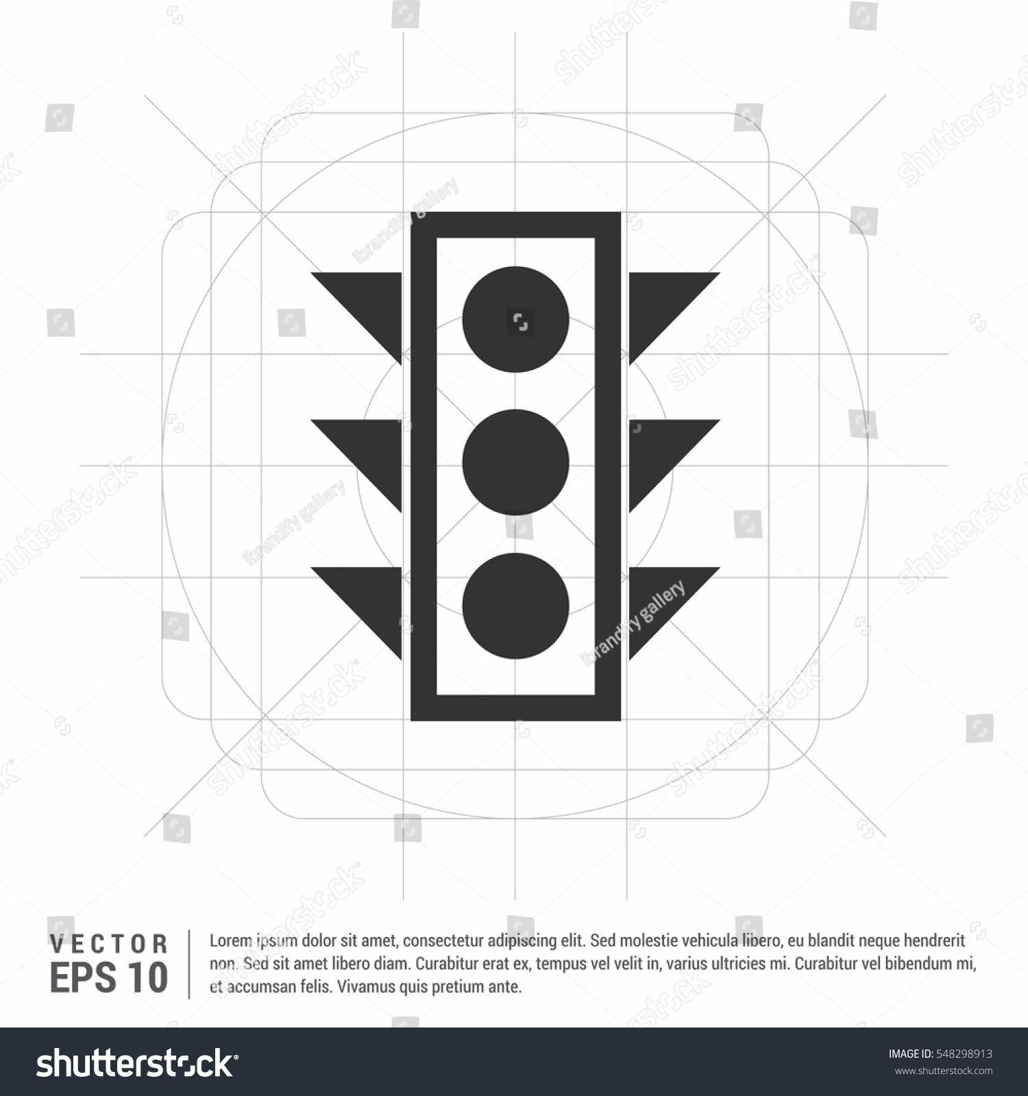 Traffic Light Signal Icon Stock Vector (Royalty Free) 548298913 ...