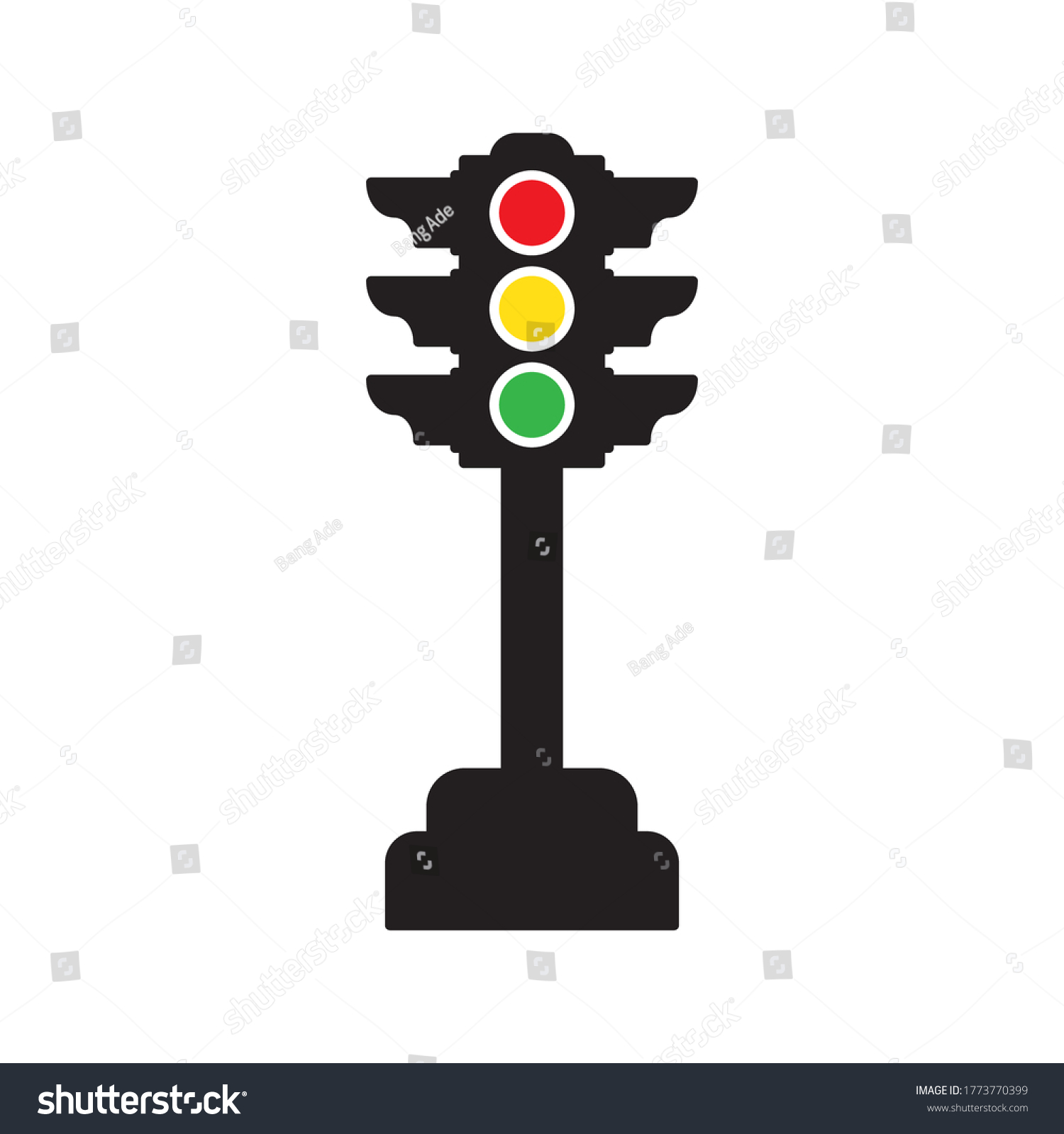 vector de semáforo. modificable. icono de: vector de stock (libre de ...