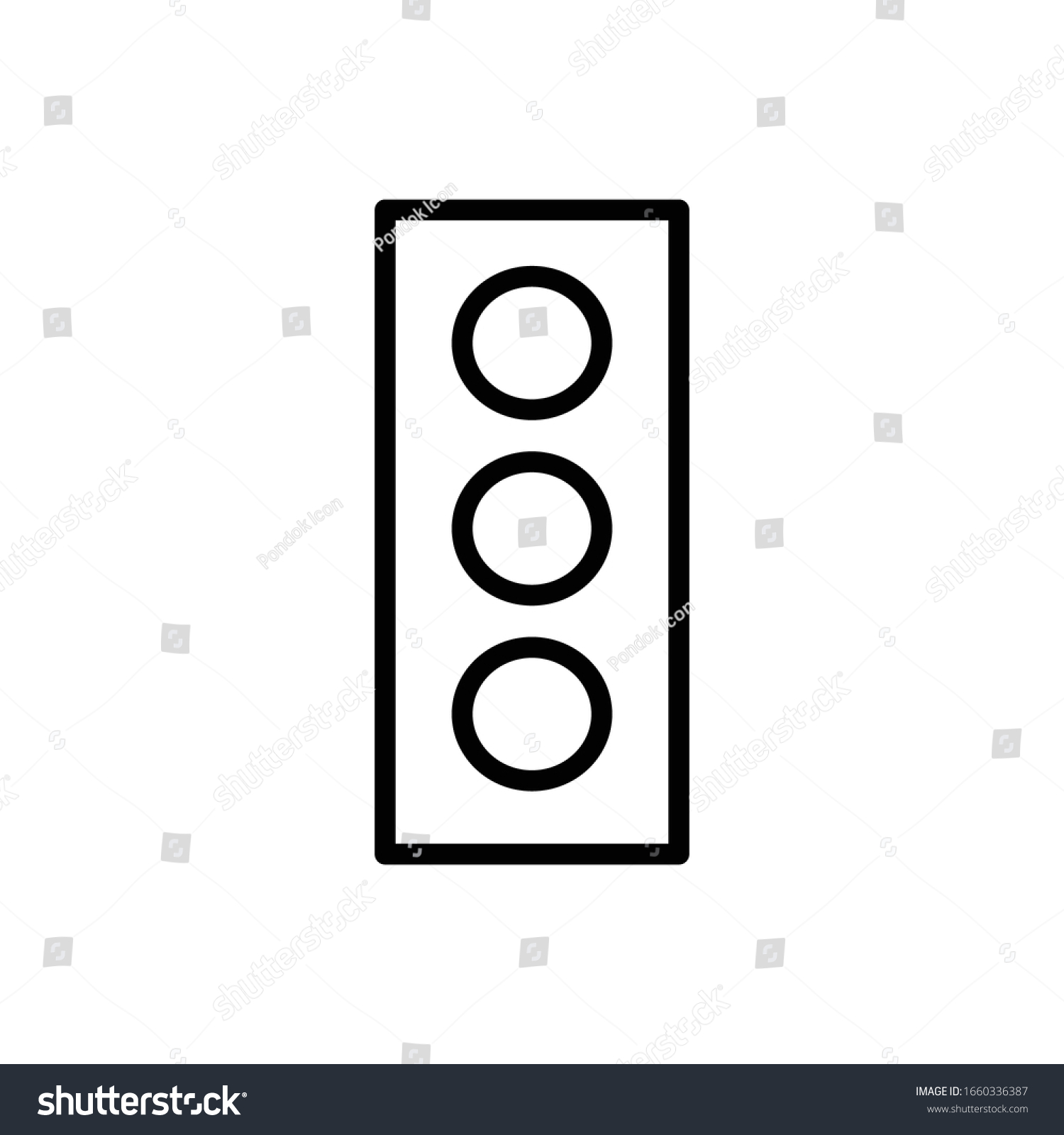 Traffic Light Outline Icon Vector Stock Vector (Royalty Free ...