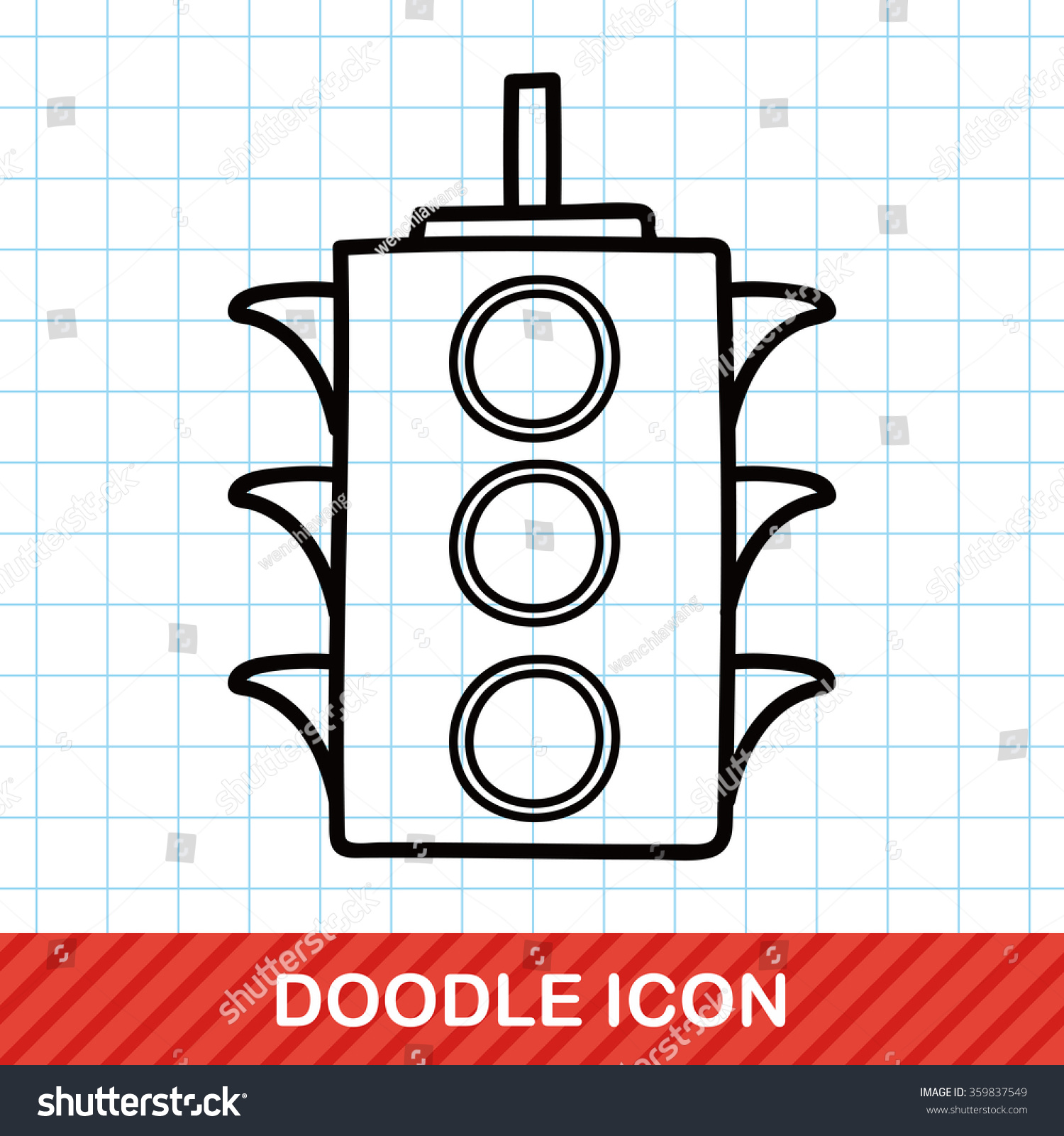 Traffic Lights Doodle Stock Vector (Royalty Free) 359837549 | Shutterstock