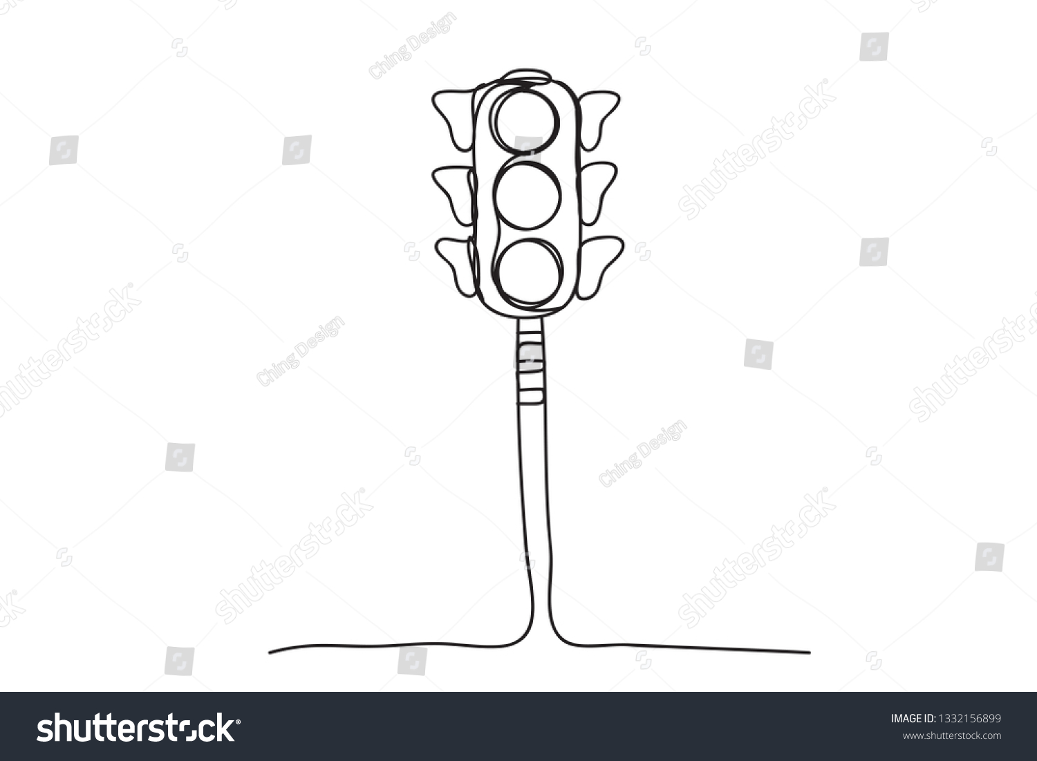 semáforos , estilo de dibujo de: vector de stock (libre de regalías ...