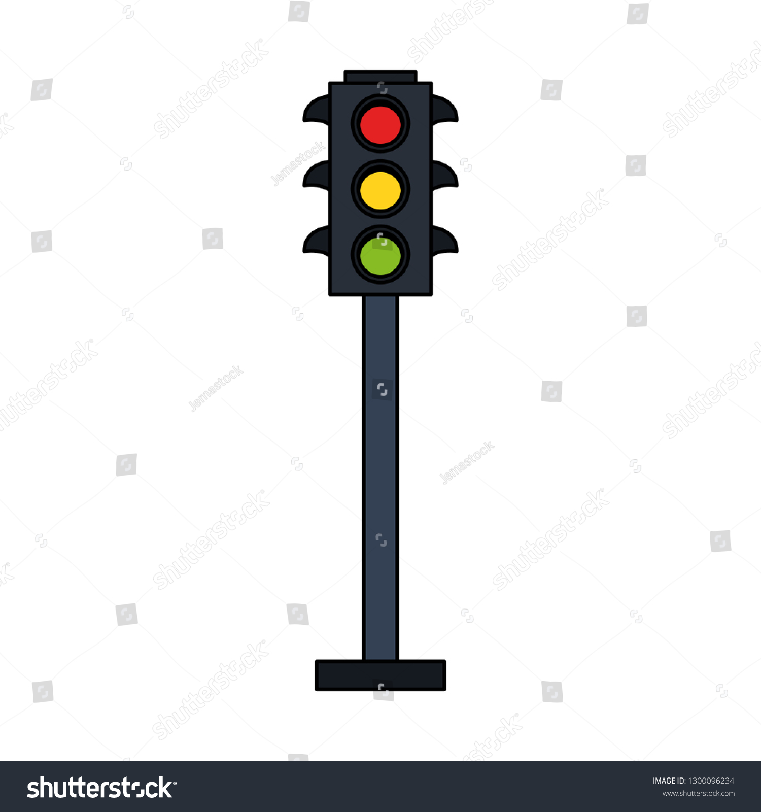 Traffic Lights Symbol Stock Vector (Royalty Free) 1300096234 | Shutterstock
