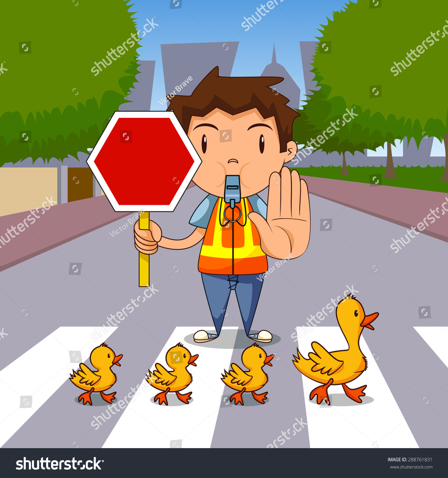 Traffic Officer Vector Illustration: เวกเตอร์สต็อก (ปลอดค่าลิขสิทธิ์ ...