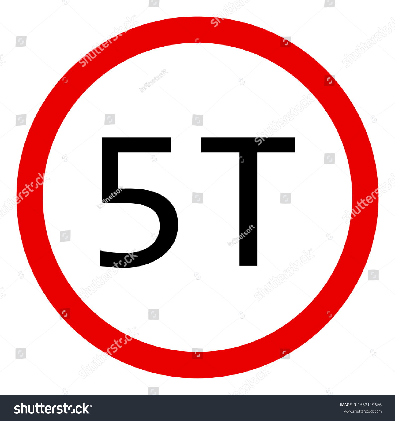 Traffic Sign Load Limit 5 Tonnes Stock Vector (Royalty Free) 1562119666 Traffic Sign Load Limit 5 Tonnes Stock Vector (Royalty Free) 1562119666