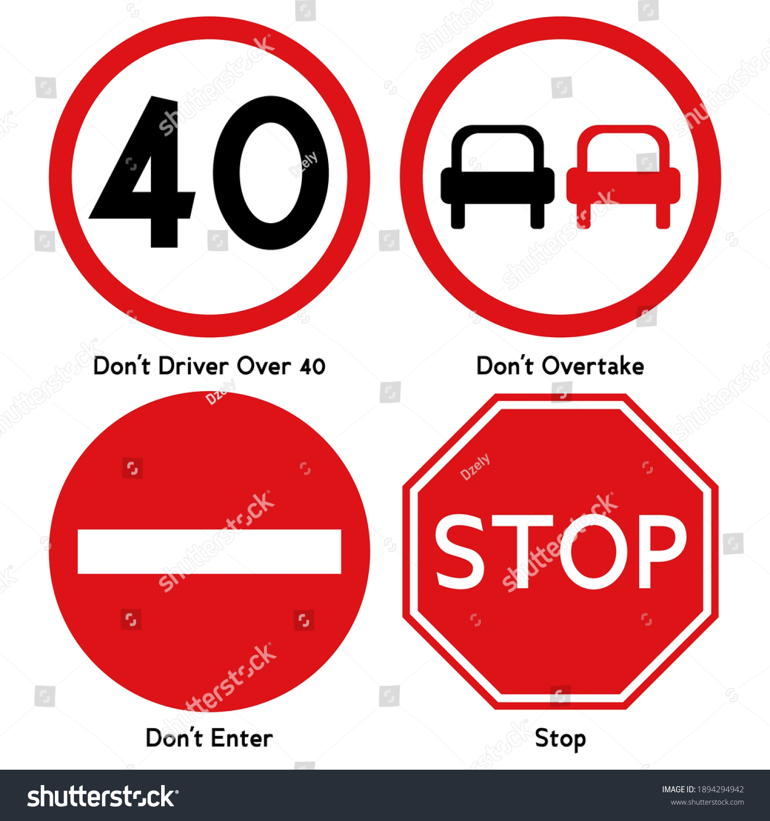 Traffic Sign Recognition Icon 1 Stock Vector (Royalty Free) 1894294942