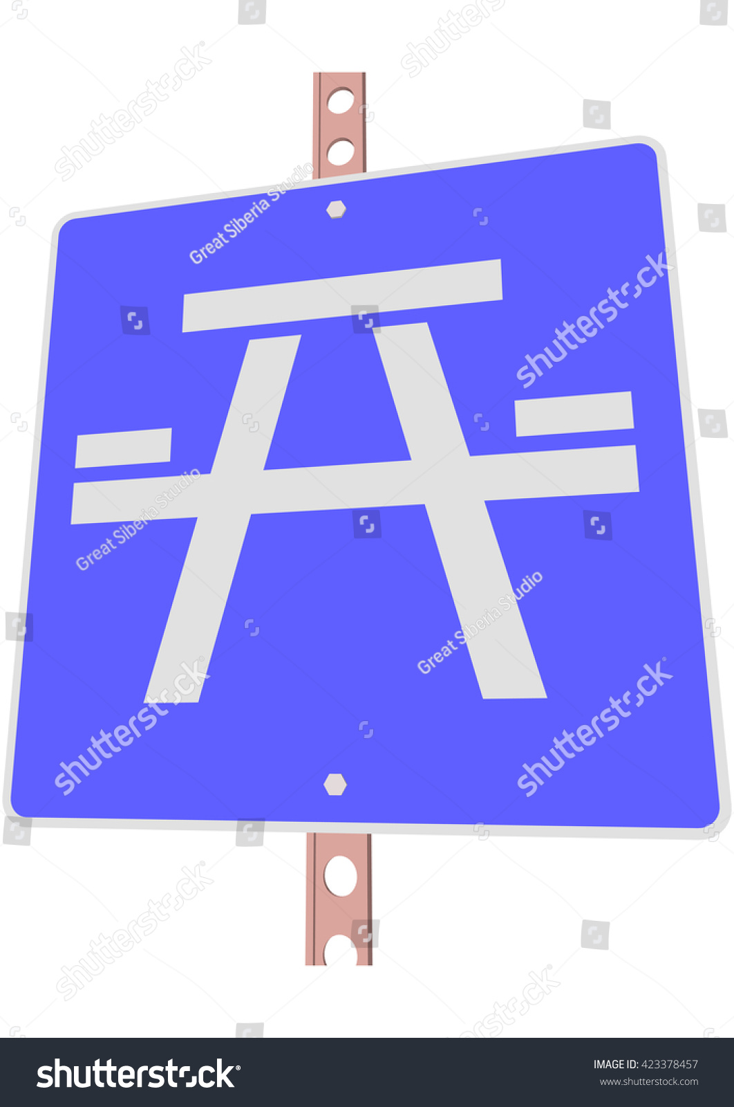 Traffic Sign Road Side Table Stock Vector (Royalty Free) 423378457