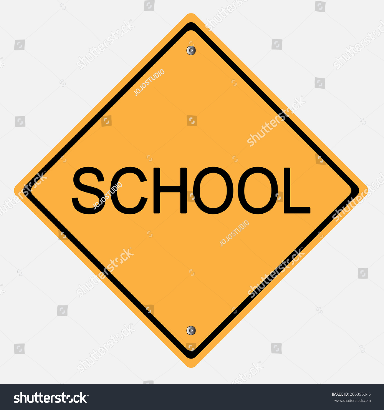 Traffic Sign School Vector Illustration Stock Vector (Royalty Free ...