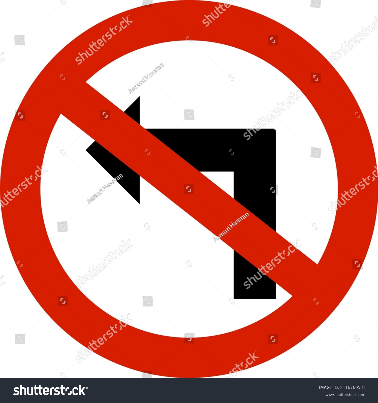 Traffic Signs Traffic Prohibited Turning Left: vetor stock (livre de ... Traffic Signs Traffic Prohibited Turning Left: vetor stock (livre de ...