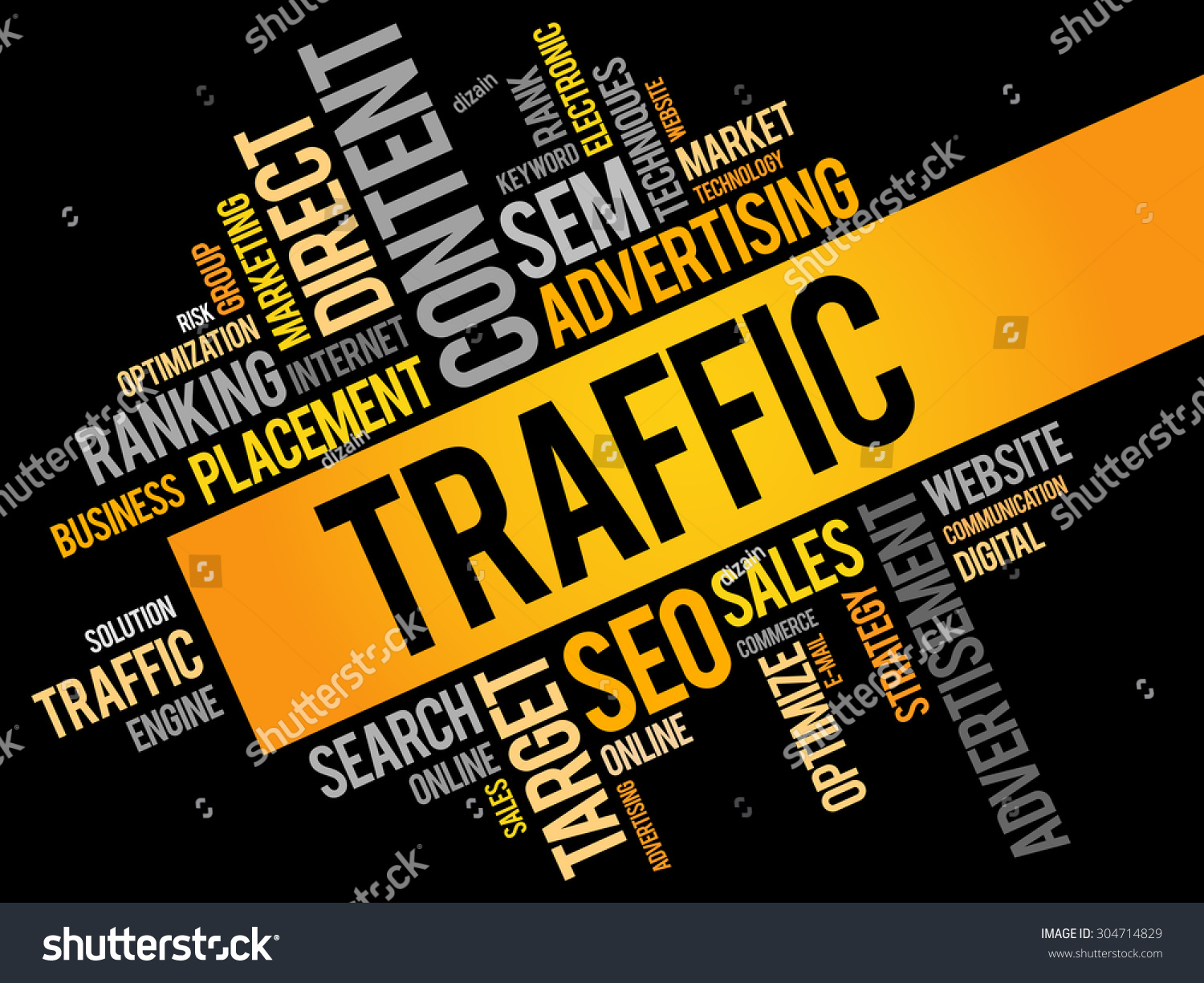 Traffic Word Cloud Business Concept Stock Vector (Royalty Free ...