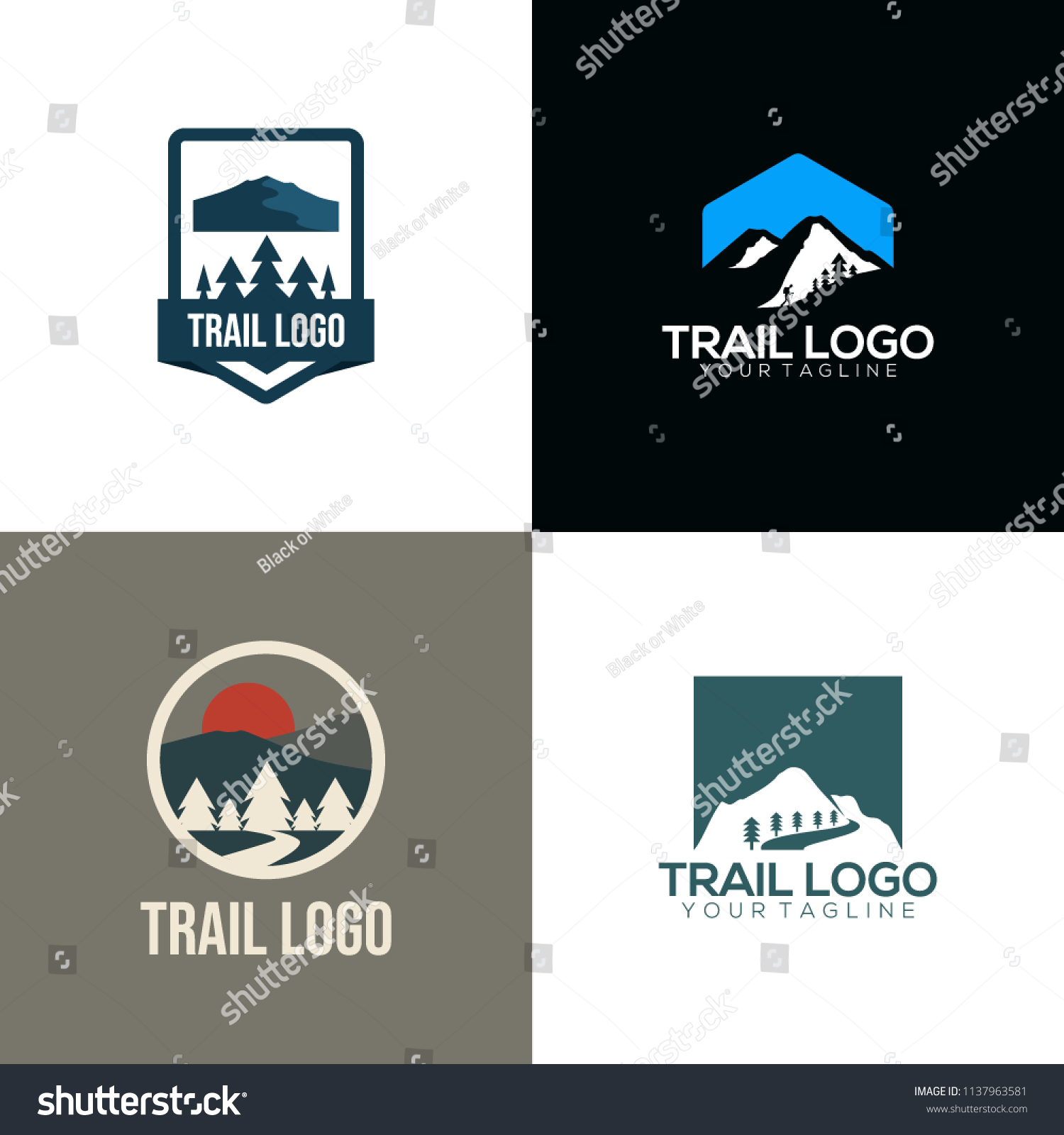Trail Logo Design Stock Vector (Royalty Free) 1137963581