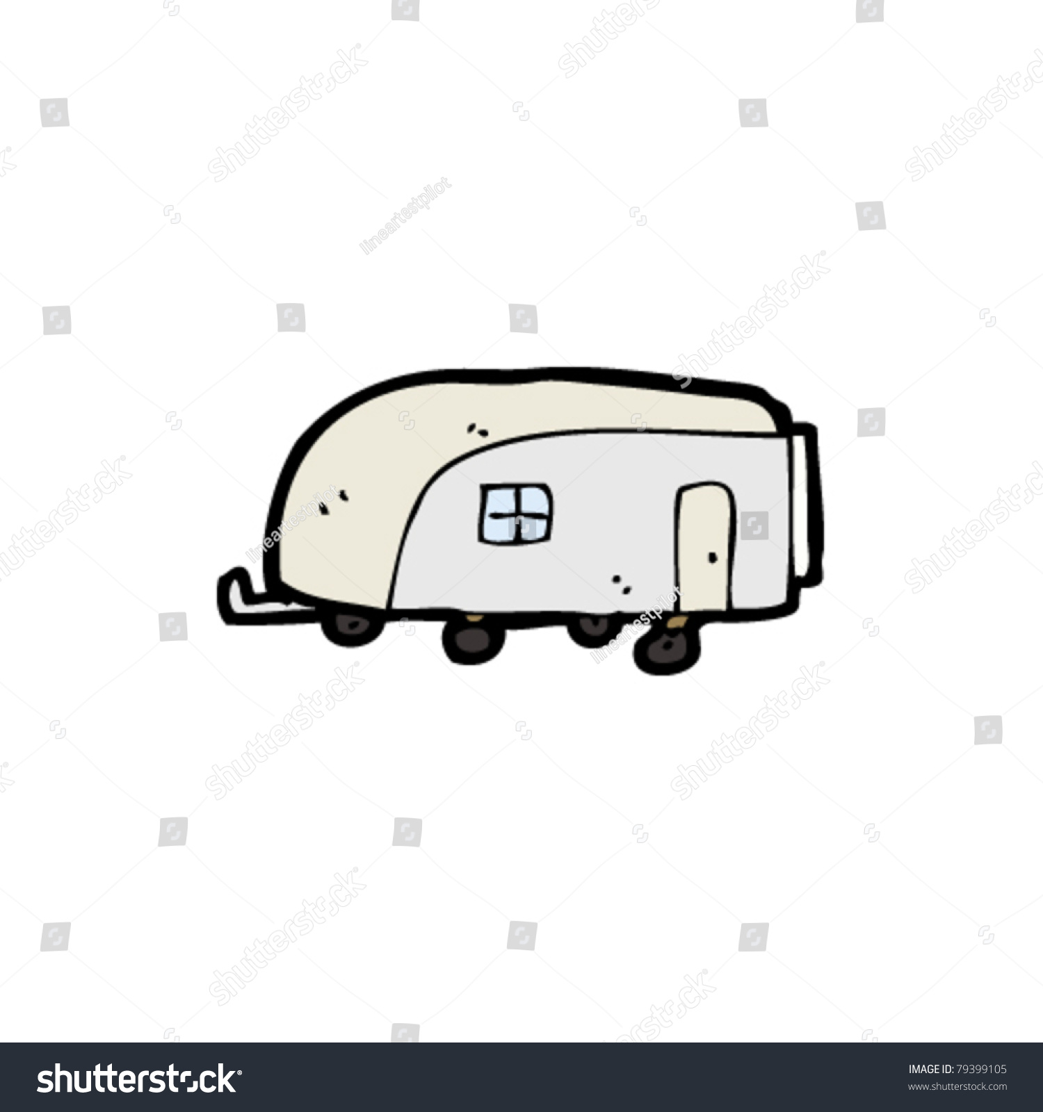 Trailer Cartoon Stock Vector (Royalty Free) 79399105