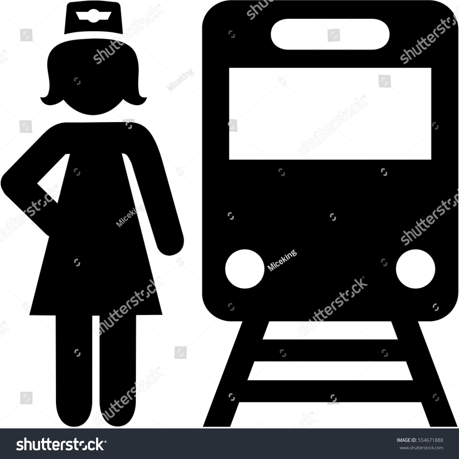 Train Attendant Icon Stock Vector (Royalty Free) 554671888 | Shutterstock