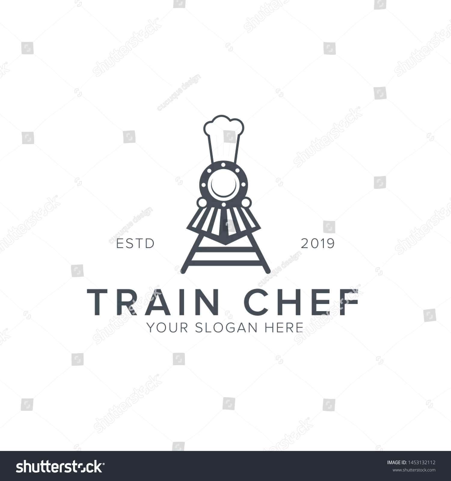 Train Chef Icon Logo Design Stock Vector (Royalty Free) 1453132112