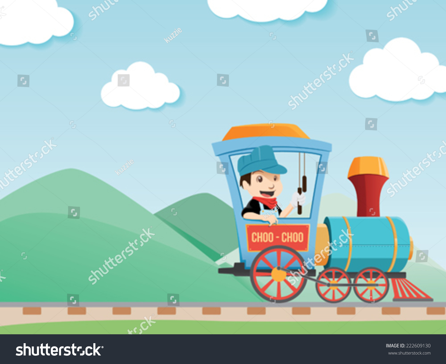 Train Driver Illustration Stock Vector (Royalty Free) 222609130