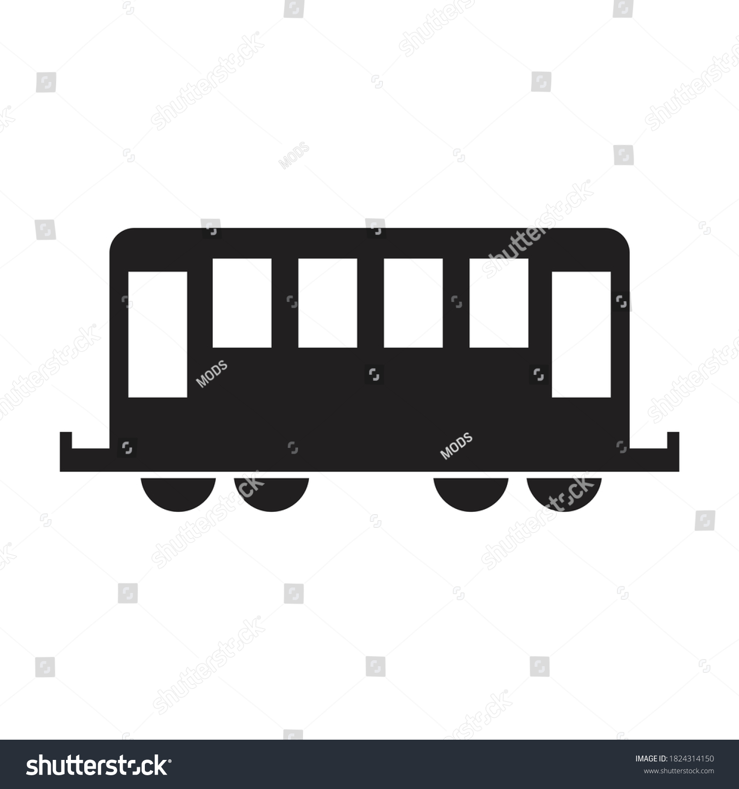 Train Icon Design Isolated On White Stock Vector (Royalty Free ...