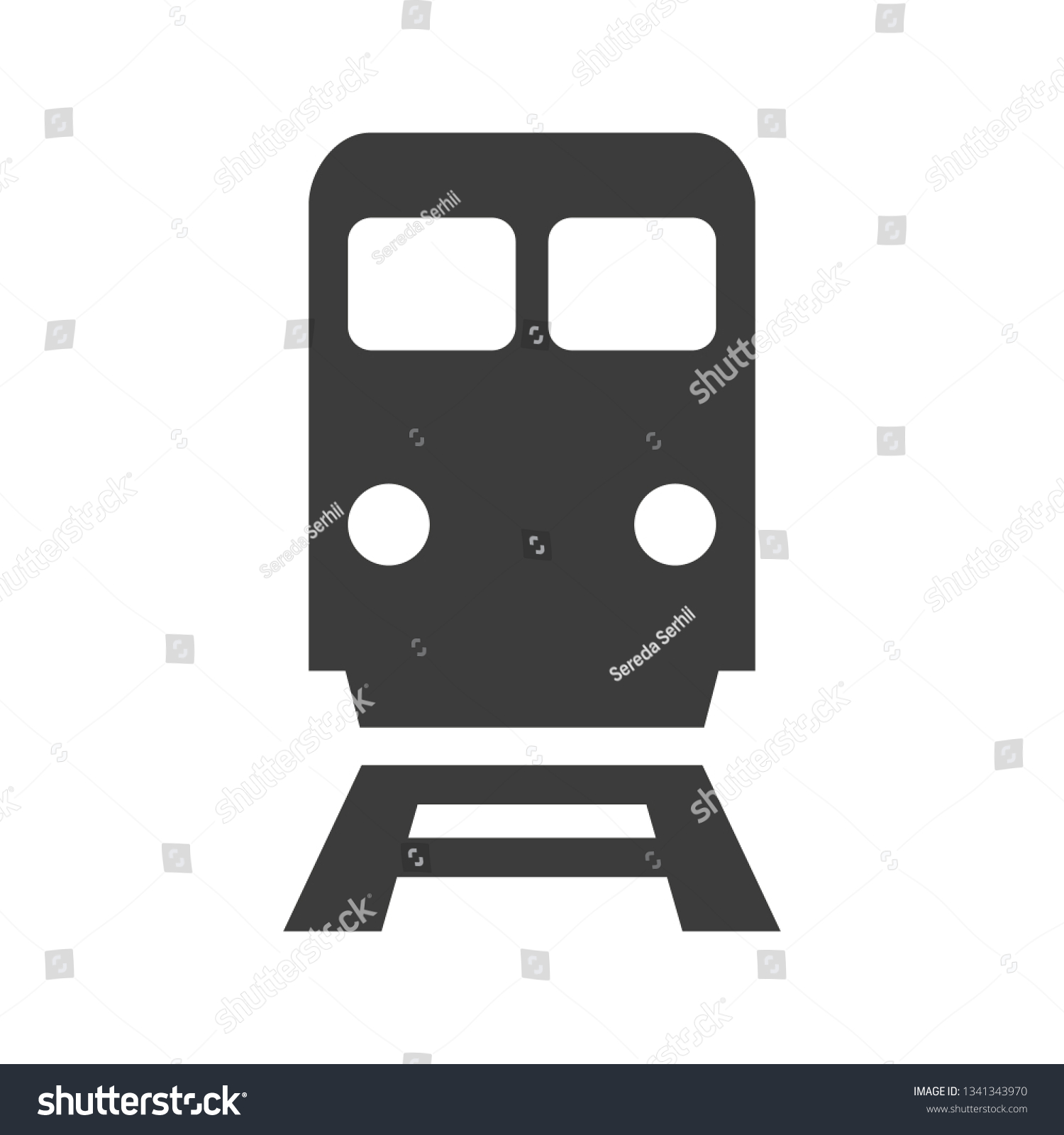 Train Icon On White Background Vector Stock Vector (Royalty Free ...