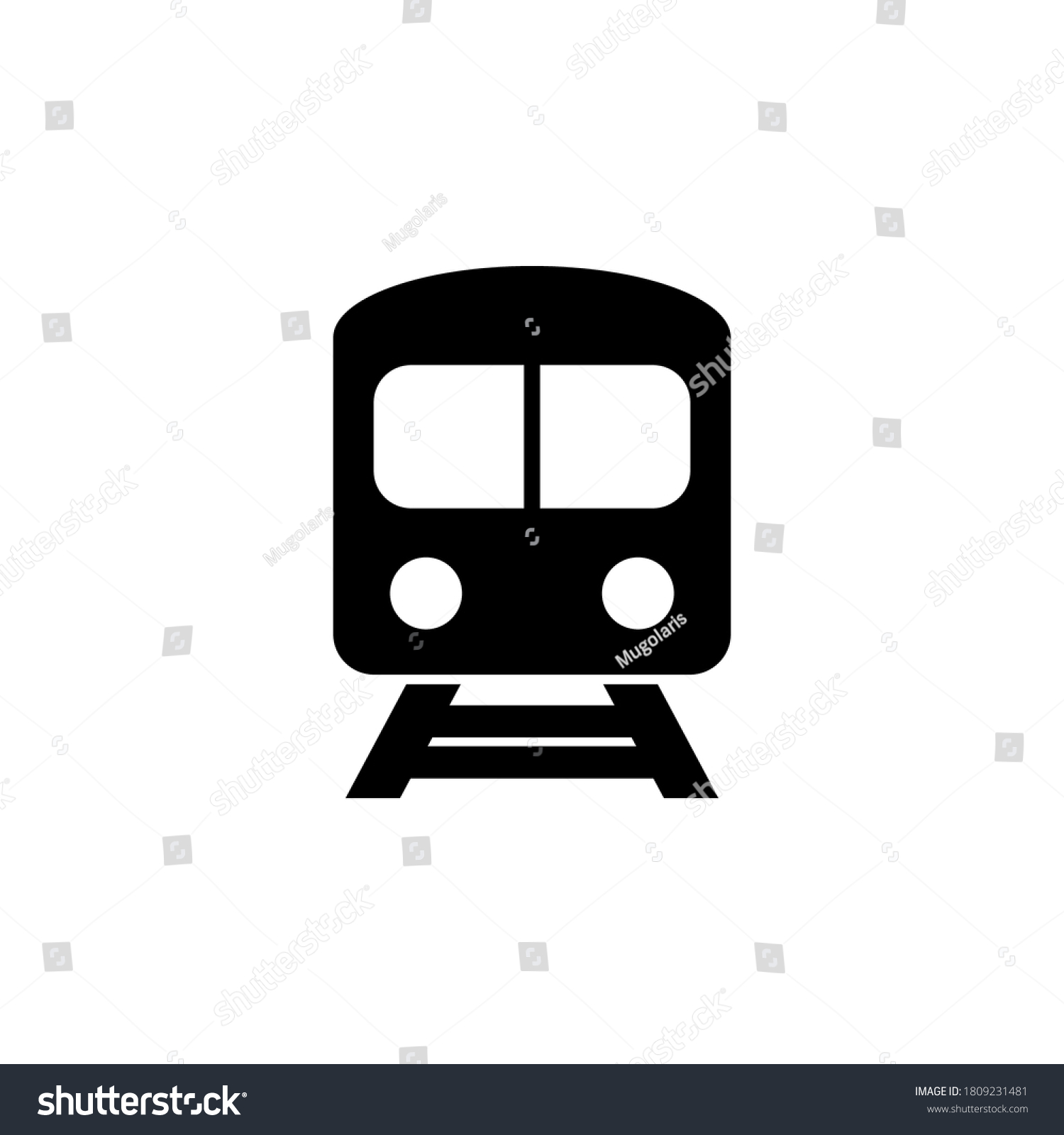 Train Icon Symbol Vector Isolated On Stock Vector (Royalty Free ...