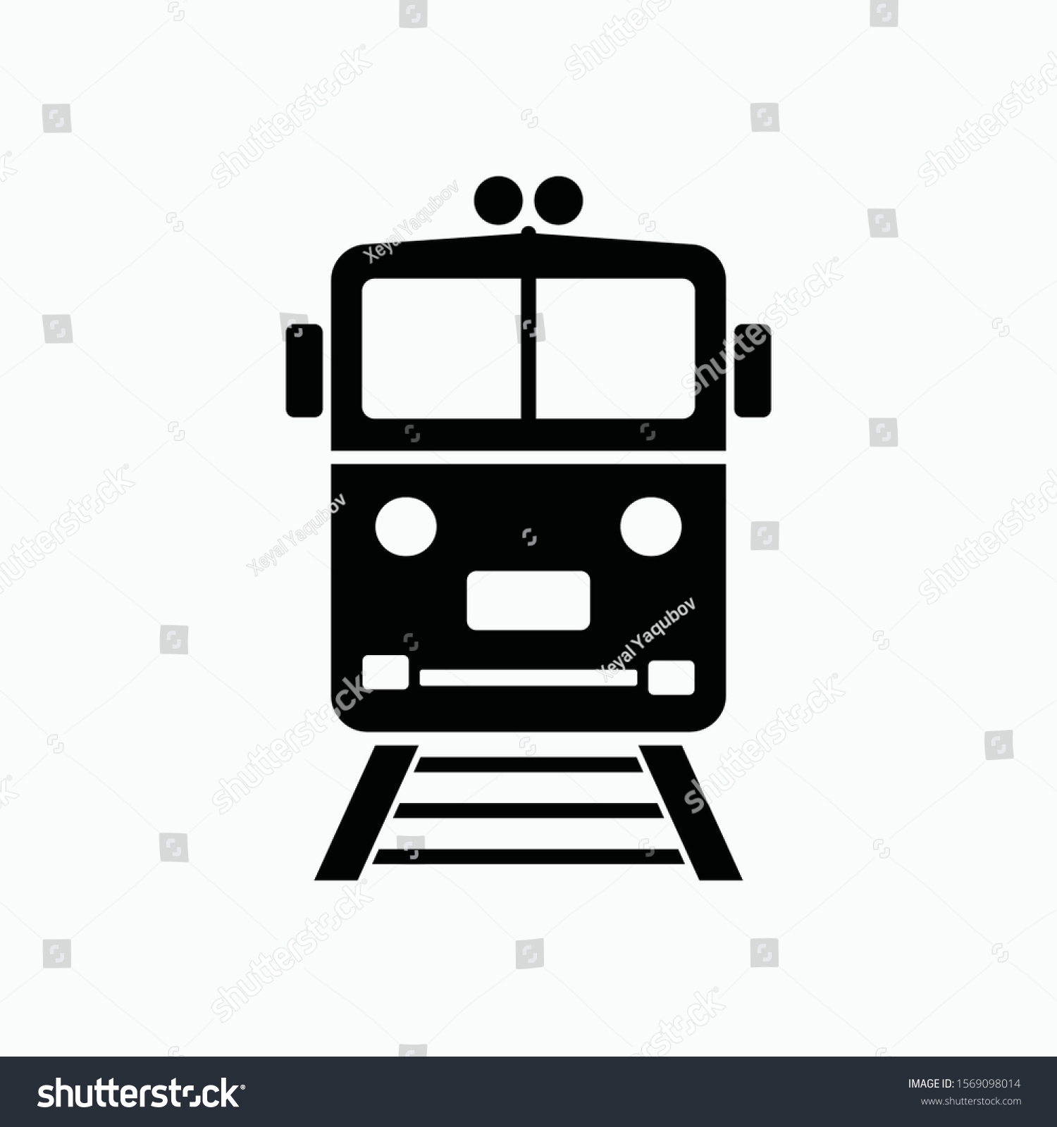 Train Icon Vector Sign Symbol Isolated Stock Vector (Royalty Free ...