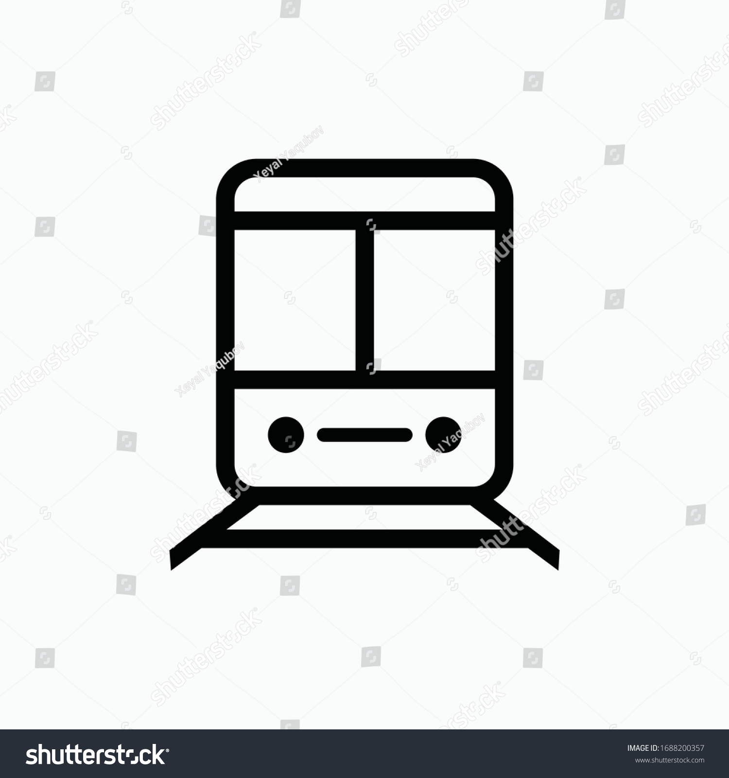 Train Icon Vector Sign Symbol Isolated Stock Vector (Royalty Free ...