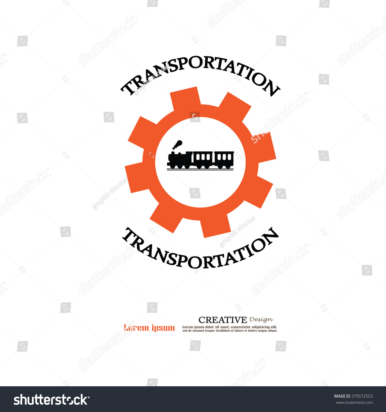 Train Icon Geartraintrain Logovector Illustration Stock Vector (Royalty ...