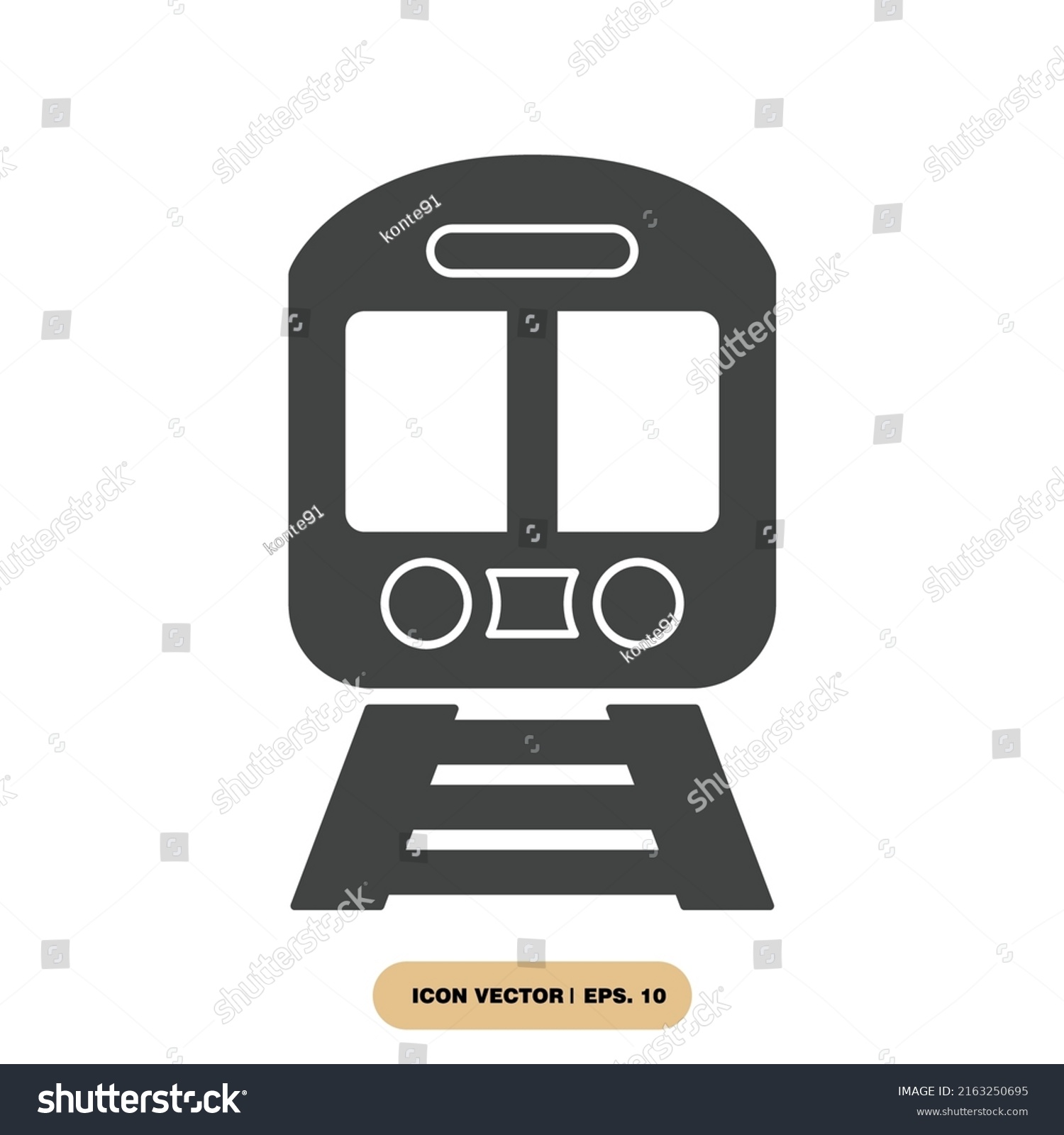 Train Icons Symbol Vector Elements Infographic Stock Vector (Royalty ...
