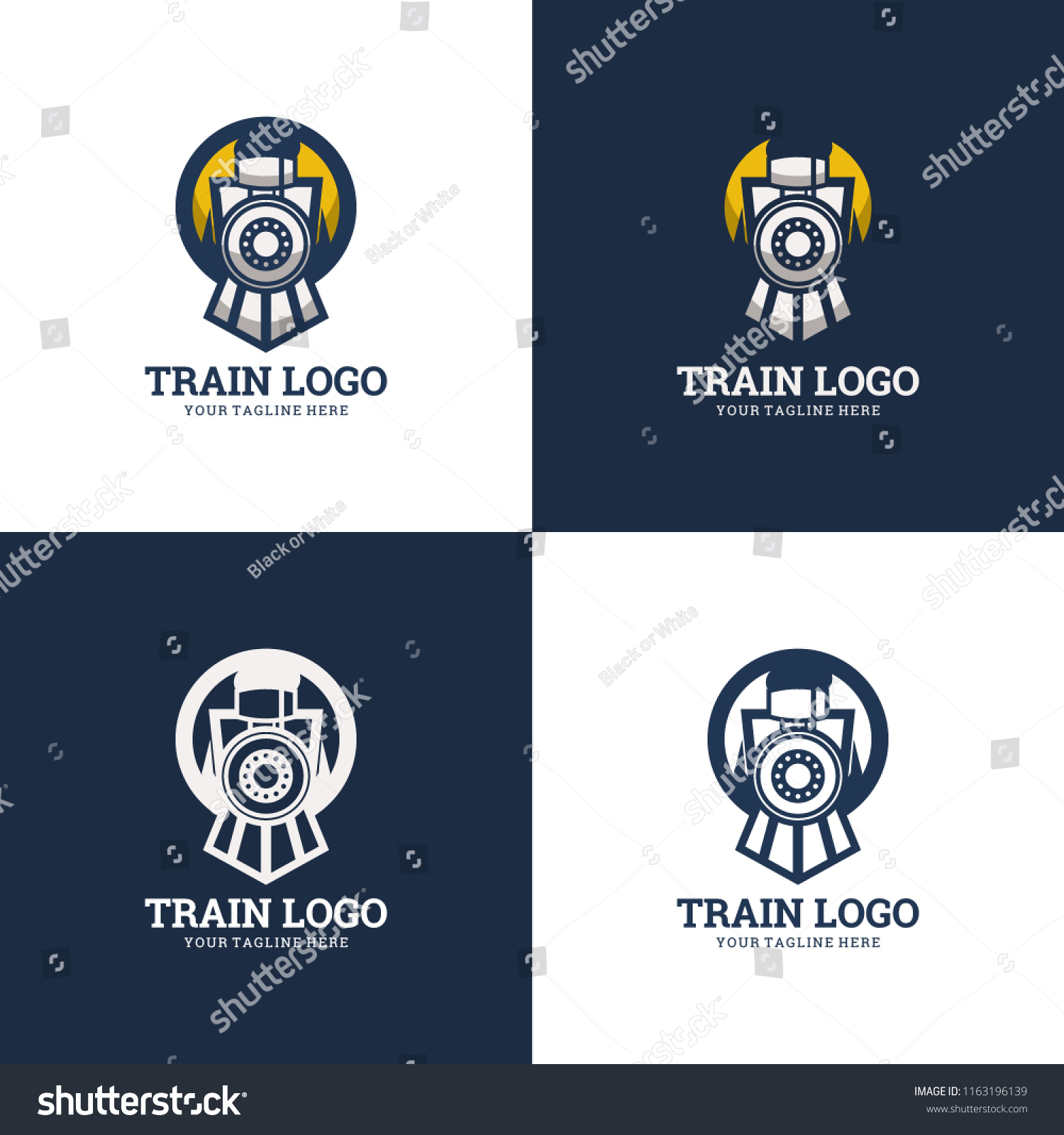 Train Logo Design Stock Vector (Royalty Free) 1163196139 | Shutterstock