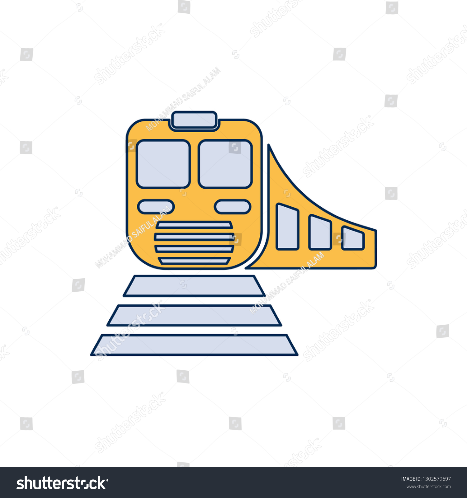 Train Railway Icon Stock Vector (Royalty Free) 1302579697 | Shutterstock