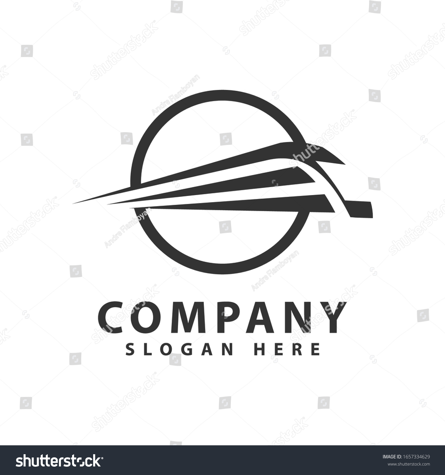 Train Station Logo Template Vector Illustration Stock Vector (Royalty ...