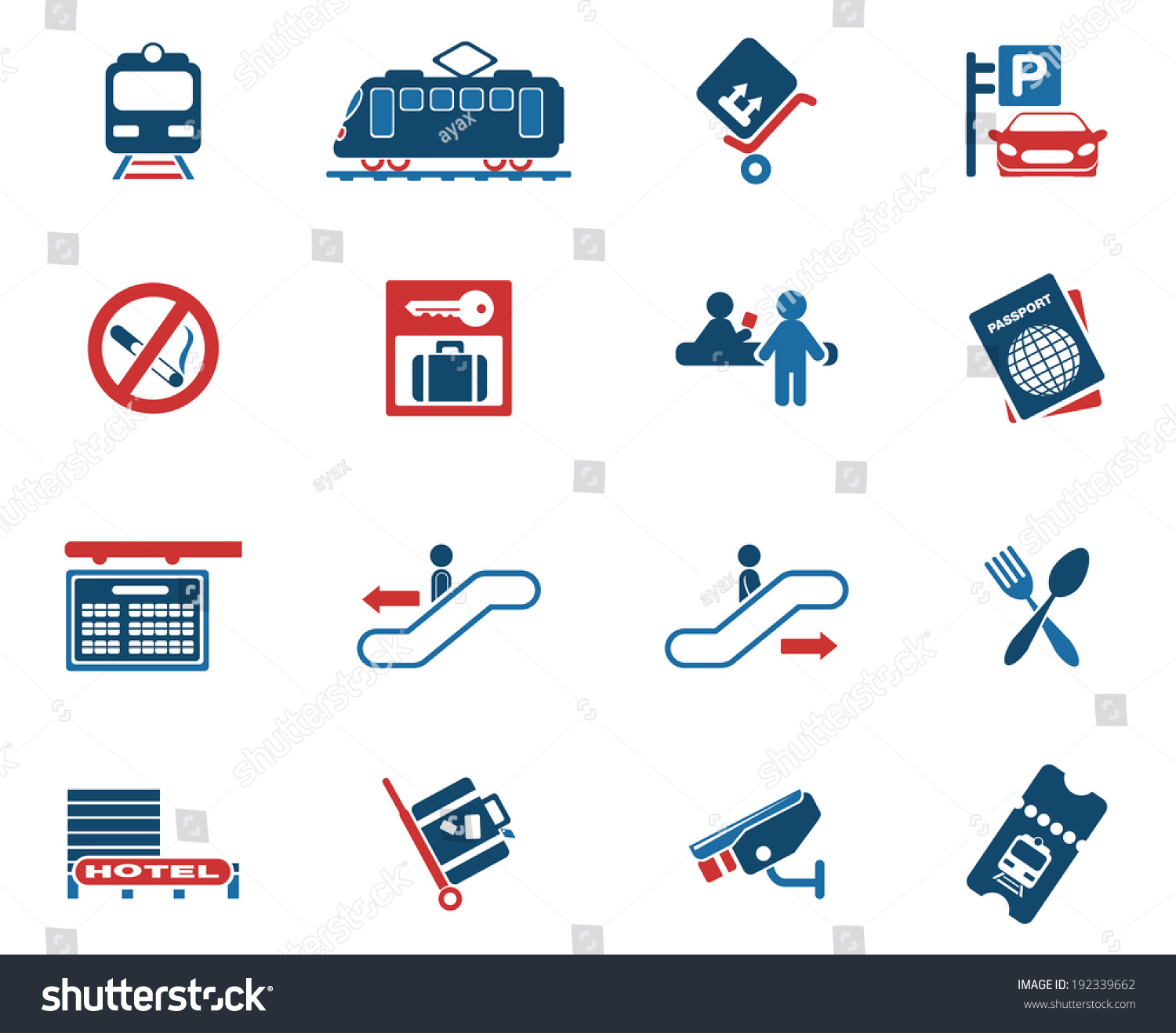 Train Station Symbols Stock Vector (Royalty Free) 192339662 | Shutterstock