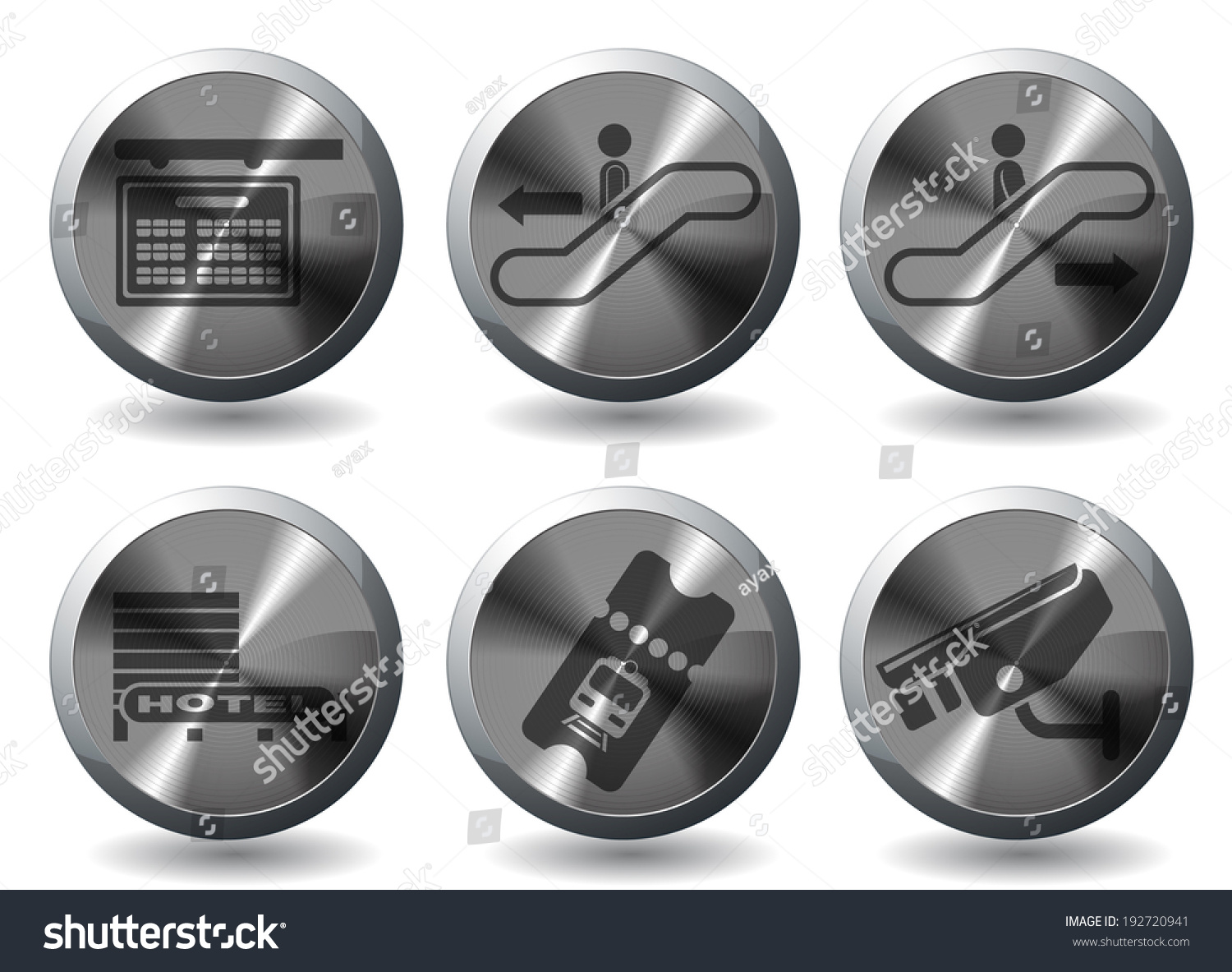 Train Station Symbols Stock Vector (Royalty Free) 192720941
