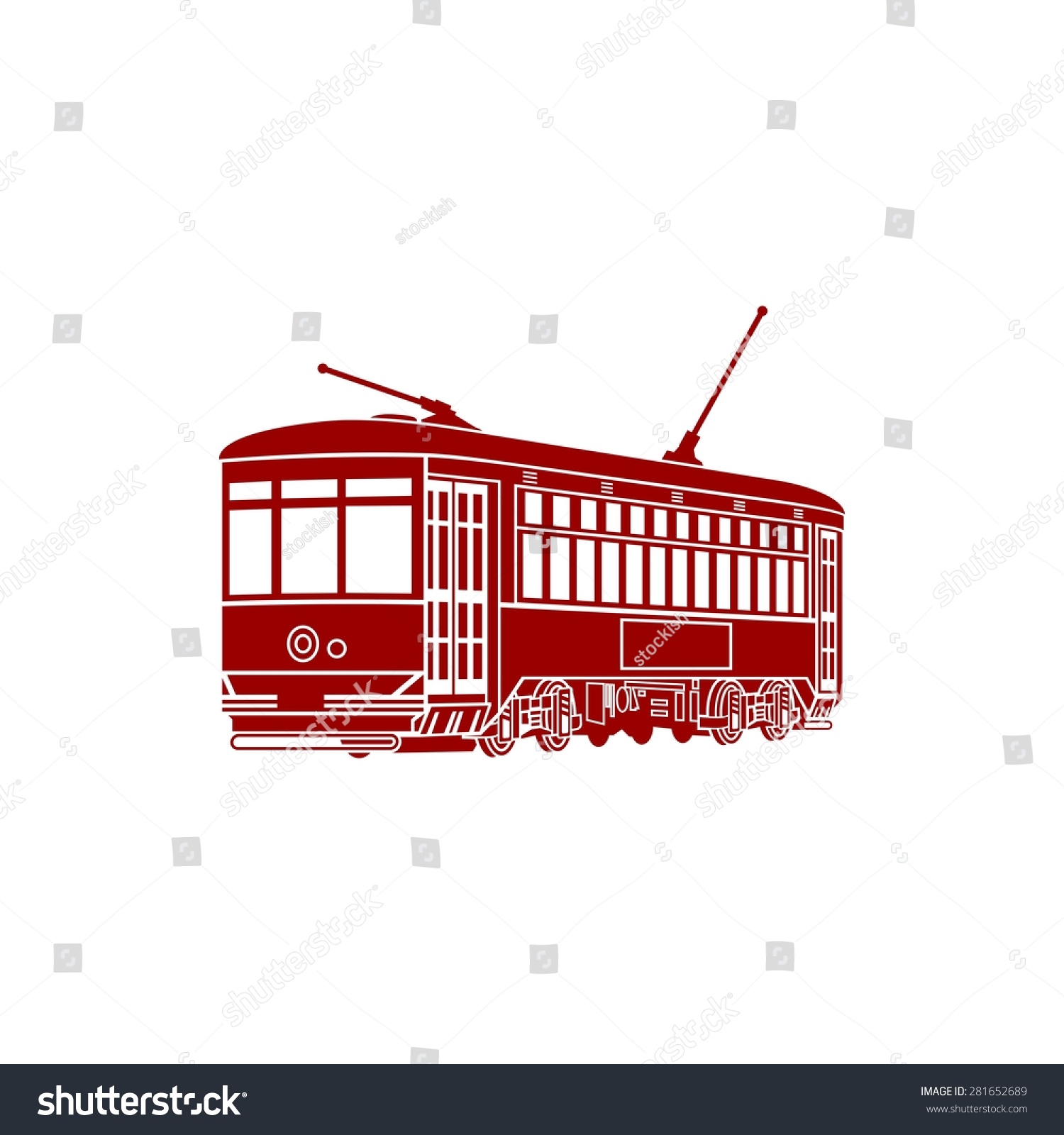 Train Streetcar Logo Vector Icon Template Stock Vector (Royalty Free ...