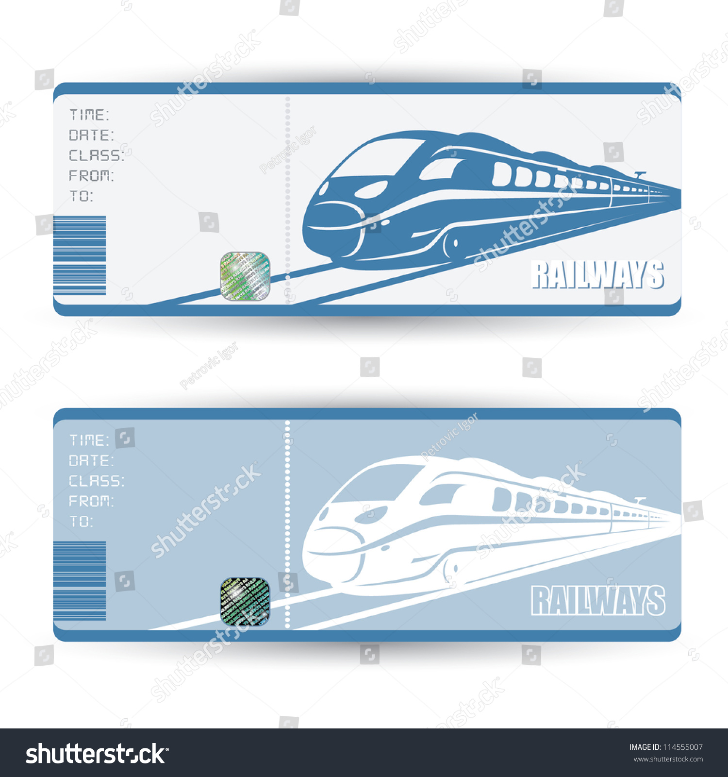 Stockvektor med Train Tickets Vector Illustration (royaltyfri ...
