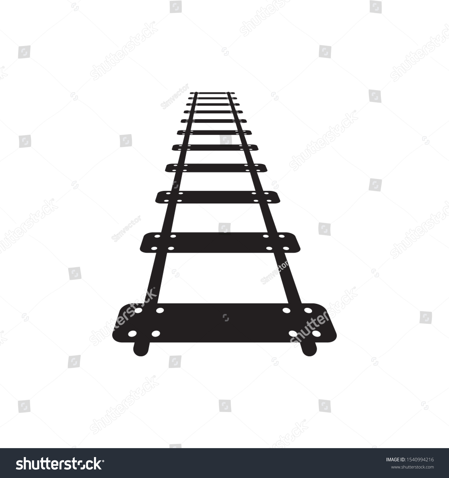 Train Track Graphic Design Template Vector Stock Vector (Royalty Free ...