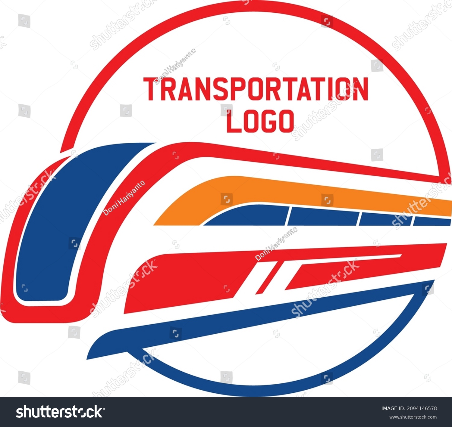 Train Transportation Logo Vector Design Stock Vector (Royalty Free ...