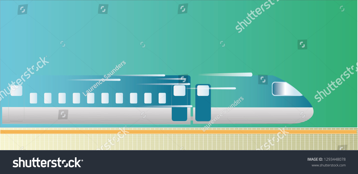 Train Travel Vector Illustration Stock Vector (Royalty Free) 1293448078 ...