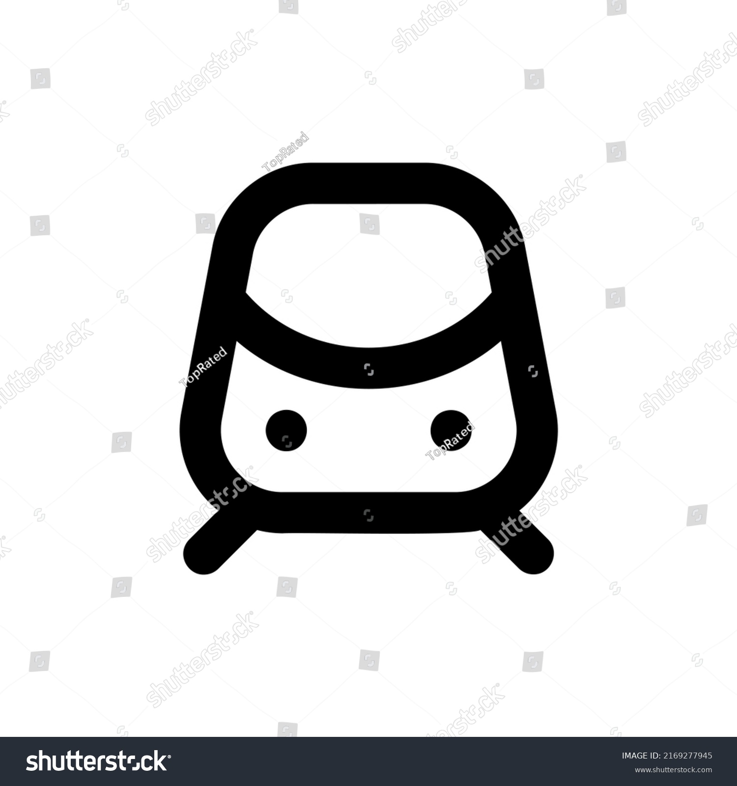 Train Vector Icon Illustration Front View Stock Vector (Royalty Free ...