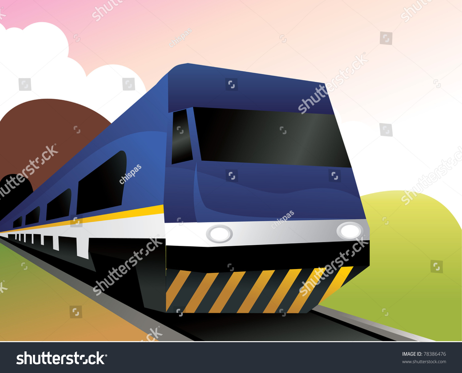 Train Vector Illustration Stock Vector (Royalty Free) 78386476 ...