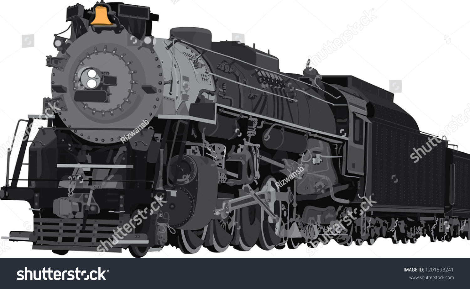 Train Vector Illustration Isolated On White Stock Vector (Royalty Free ...
