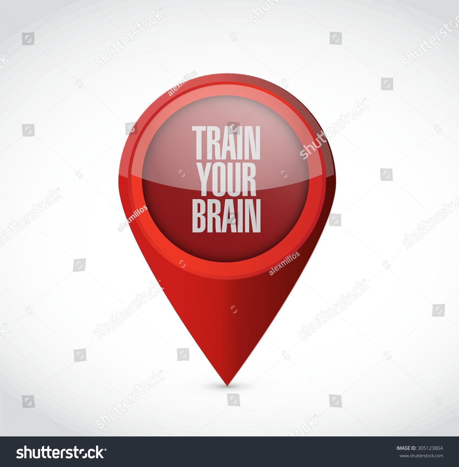 Train Your Brain Pointer Sign Concept Stock Vector (Royalty Free) 305123804