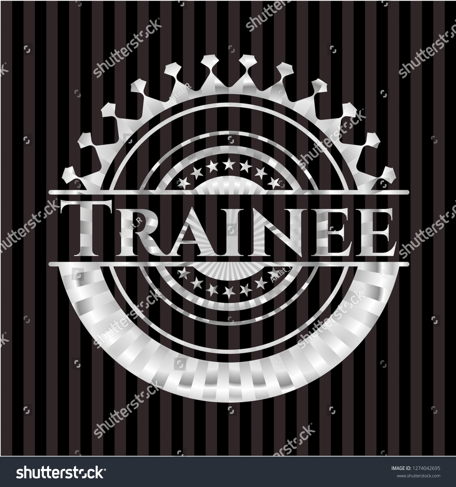 Trainee Silver Badge Emblem Stock Vector (Royalty Free) 1274042695 ...