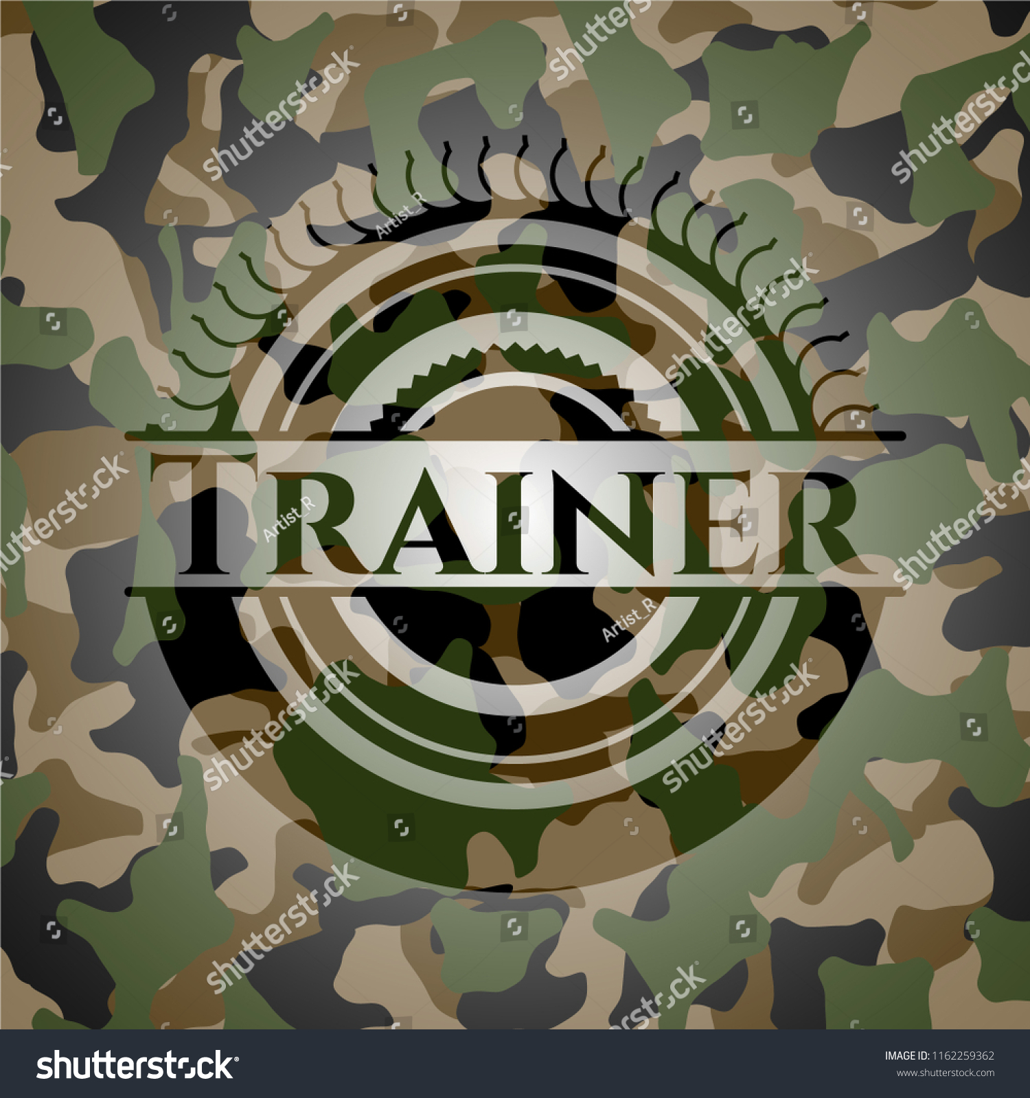 Trainer Camo Emblem Stock Vector (Royalty Free) 1162259362 | Shutterstock
