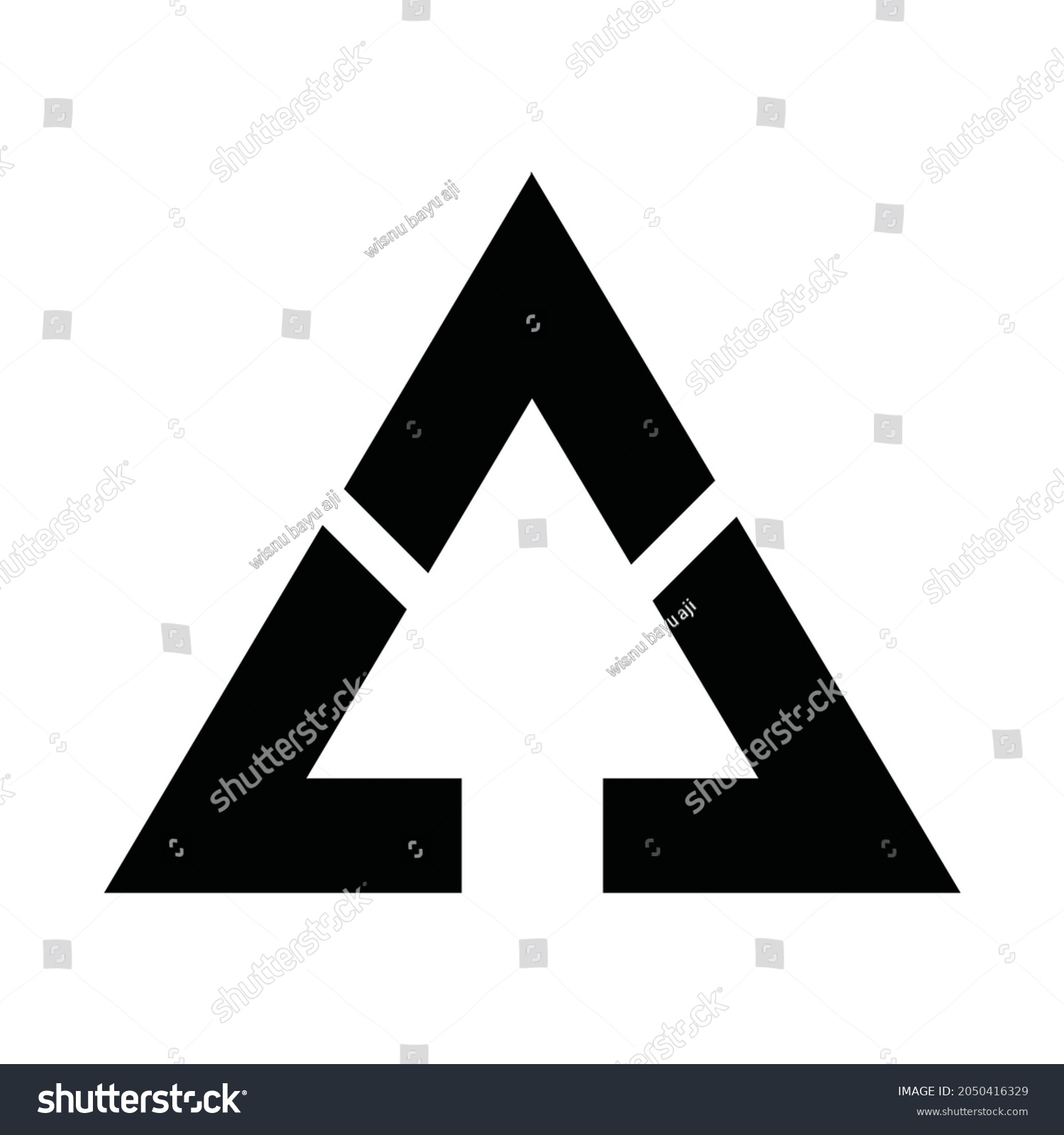 Traingle Arrow Logo Vector Design Stock Vector (Royalty Free) 2050416329
