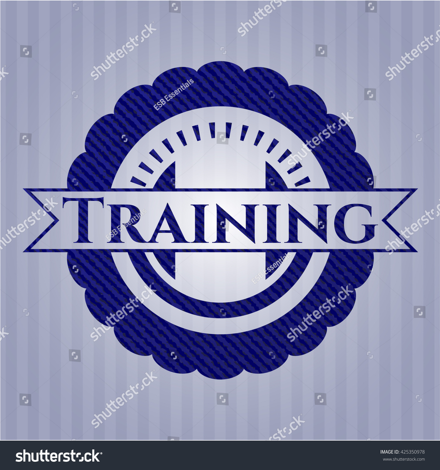Training Badge Denim Texture Stock Vector (Royalty Free) 425350978 ...