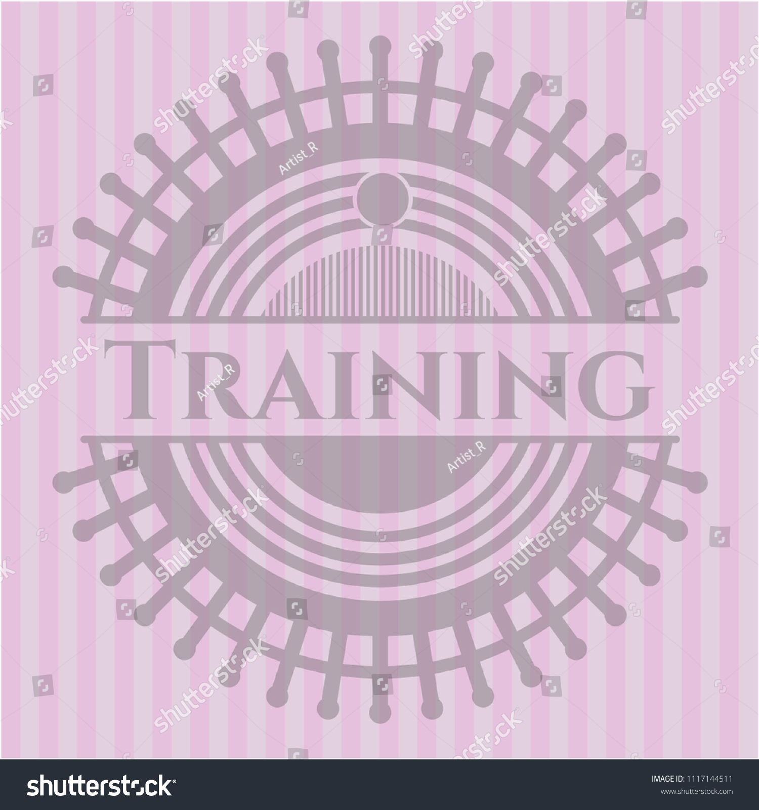 Training Badge Pink Background Stock Vector (Royalty Free) 1117144511 ...