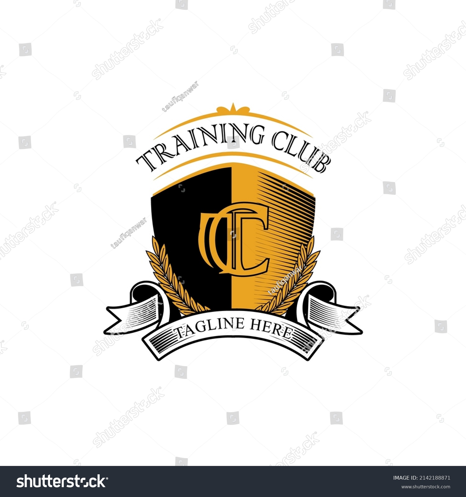 Training Club Logo Design Vector Stock Vector (Royalty Free) 2142188871 ...