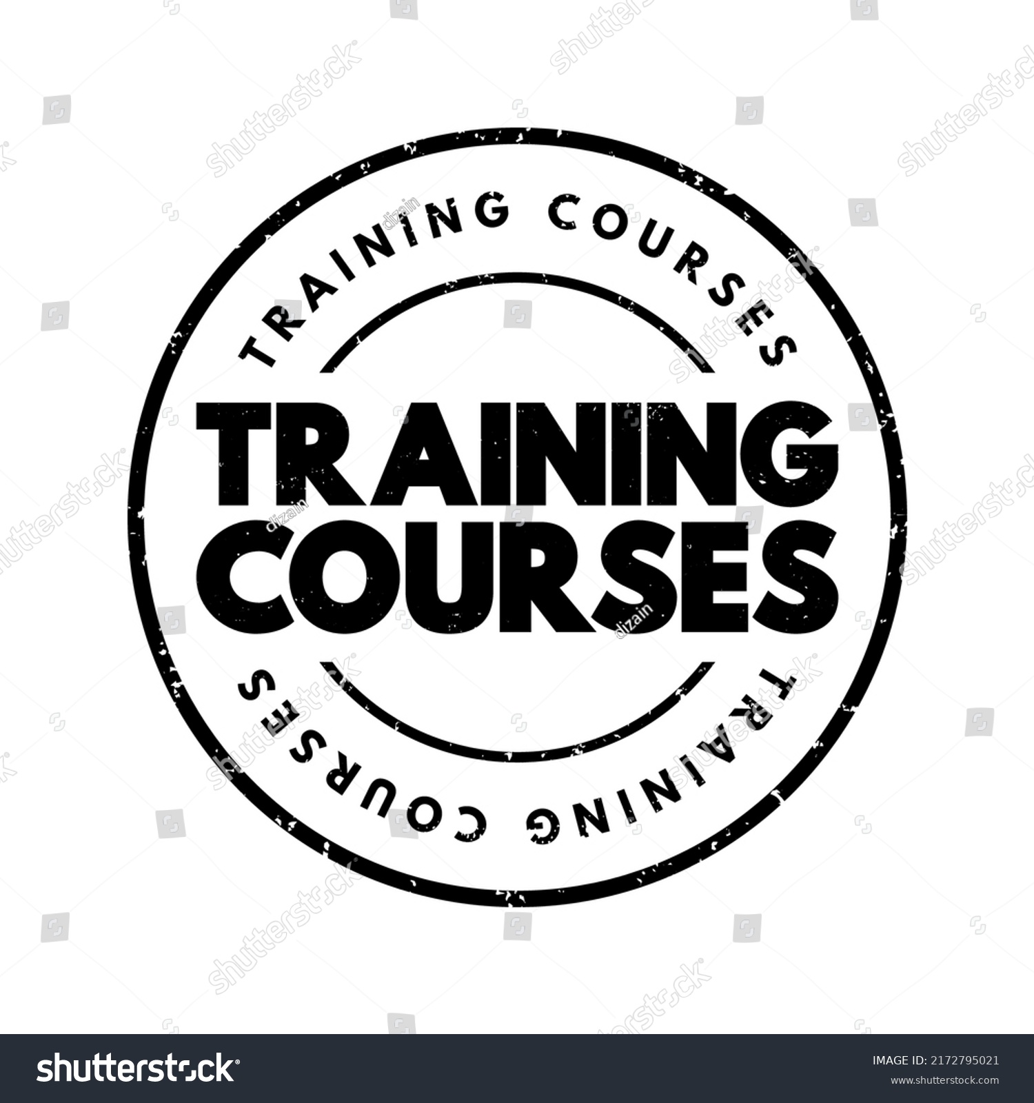 Training Courses Text Stamp Concept Background Stock Vector (Royalty ...