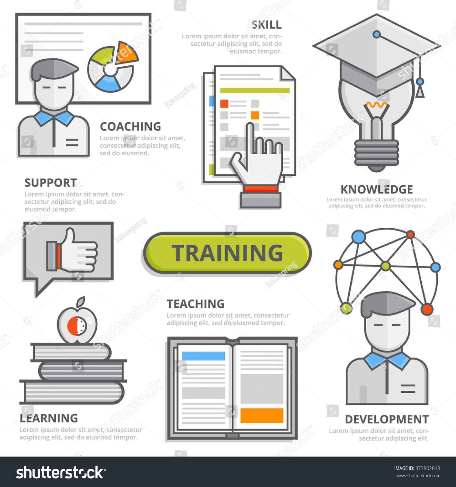 Training Design Concept Coaching Potential Skill Stock Vector (Royalty ...