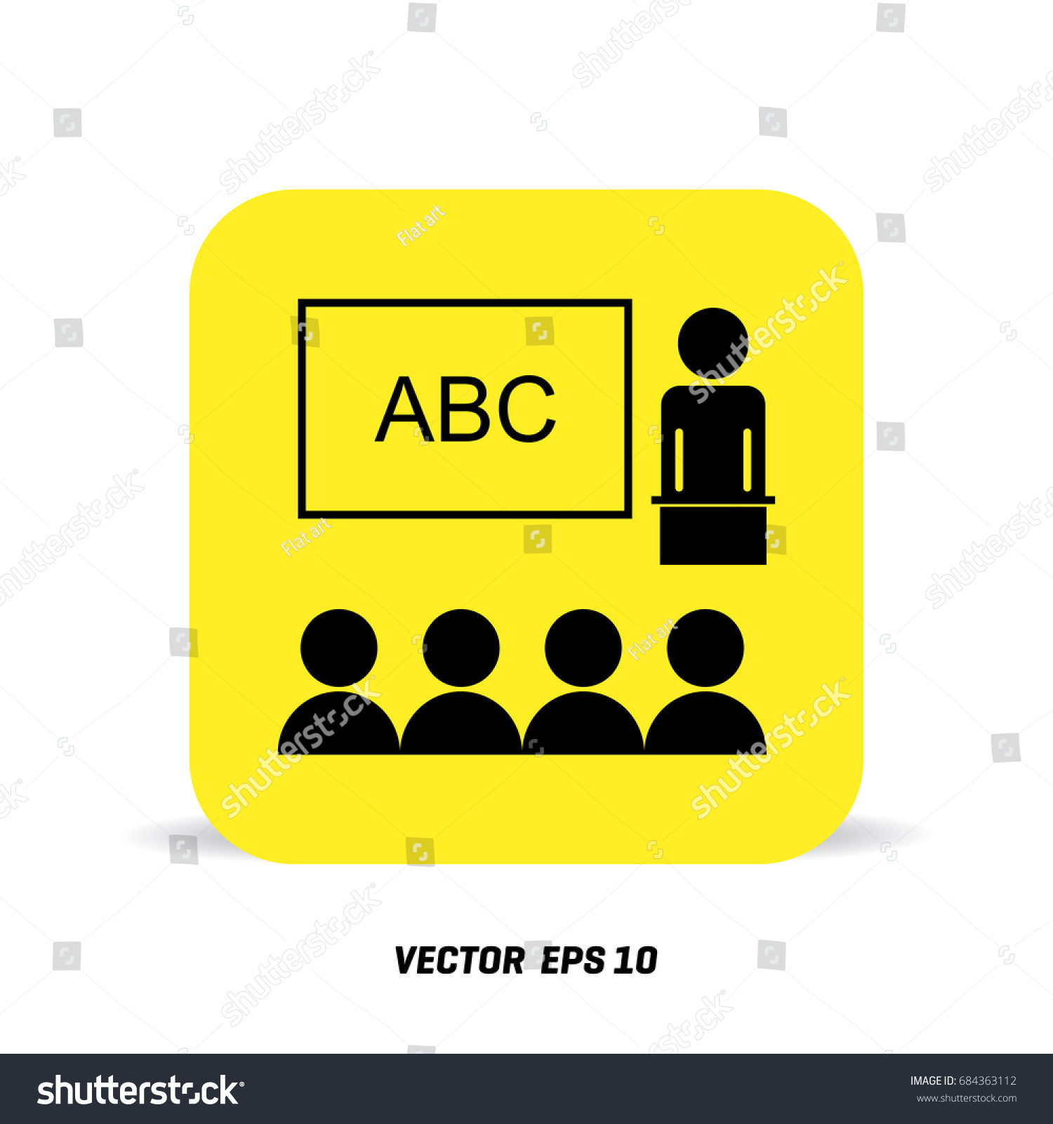 Training Icon School Icon Stock Vector (Royalty Free) 684363112 ...