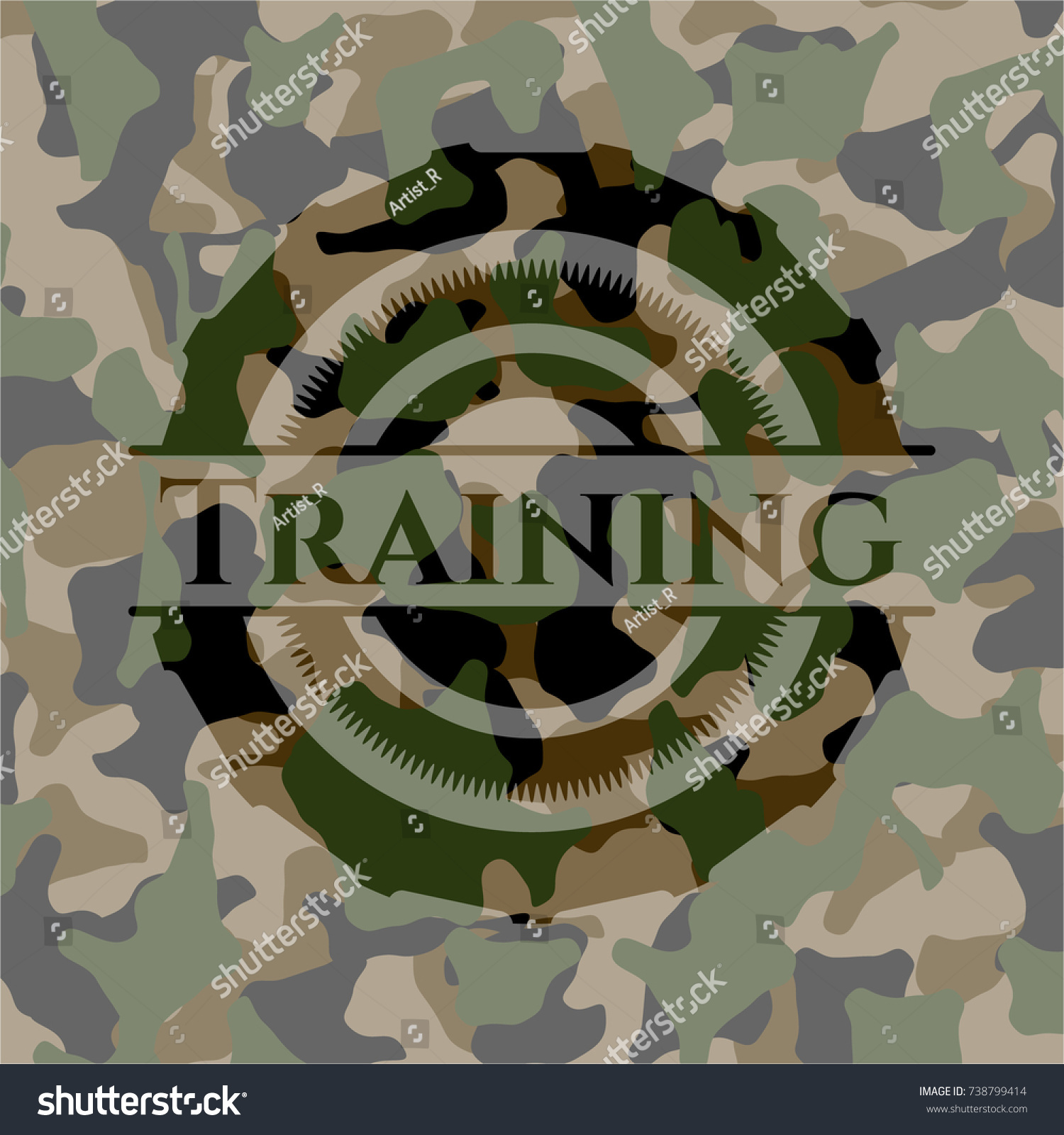 Training On Camouflaged Texture Stock Vector (Royalty Free) 738799414 ...